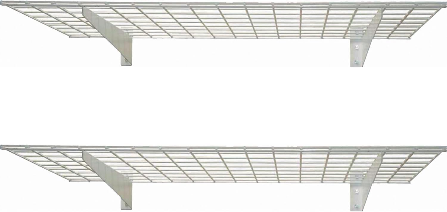 Hyloft 00630 48" x 24" Garage Wall Shelf Storage, White (Pack of 2)