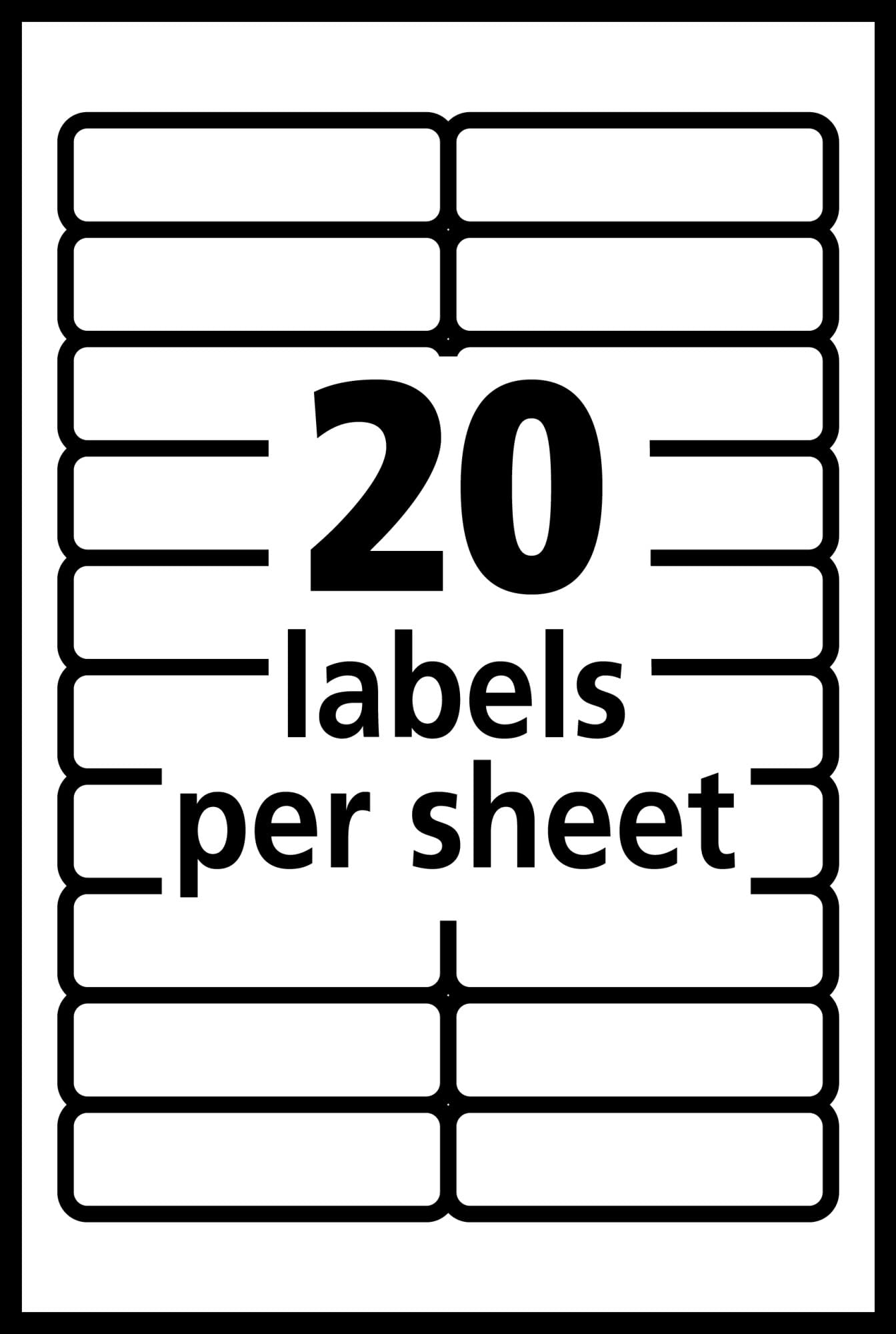 Avery Self-Adhesive Removable Labels, 0.5 x 1.75 Inches, White, 840 per Pack (05422)