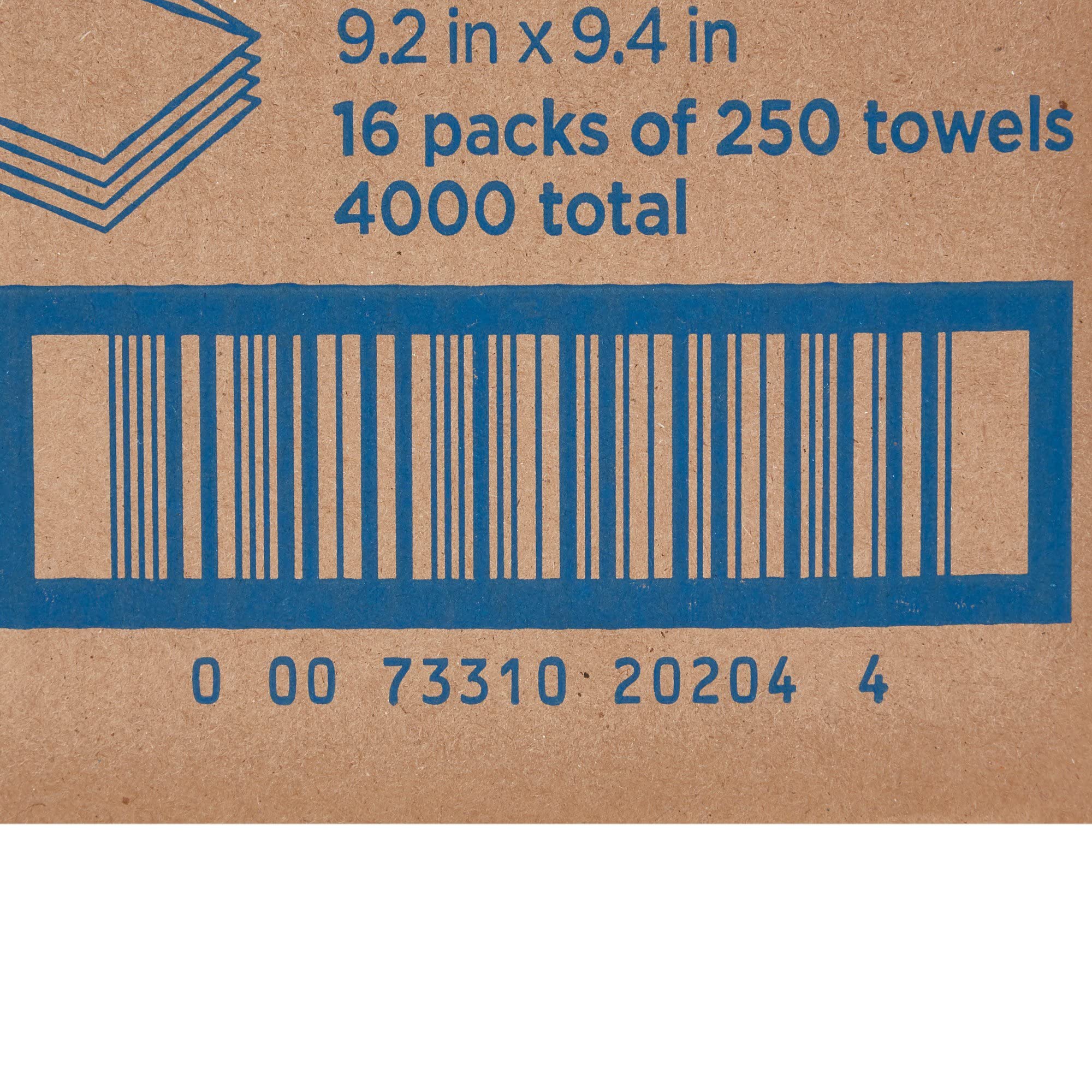 Pacific Blue Basic Multifold Paper Towels (Previously Branded Acclaim) by GP PRO (Georgia-Pacific), White, 20204, 250 Towels Per Pack, 16 Packs Per Case, (Case of 16 Packs, 250 per Pack)