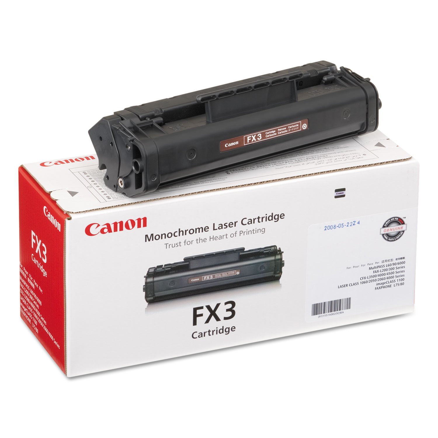 Canon Fx3 Laser Toner Cartridge, Black - in Retail Packaging