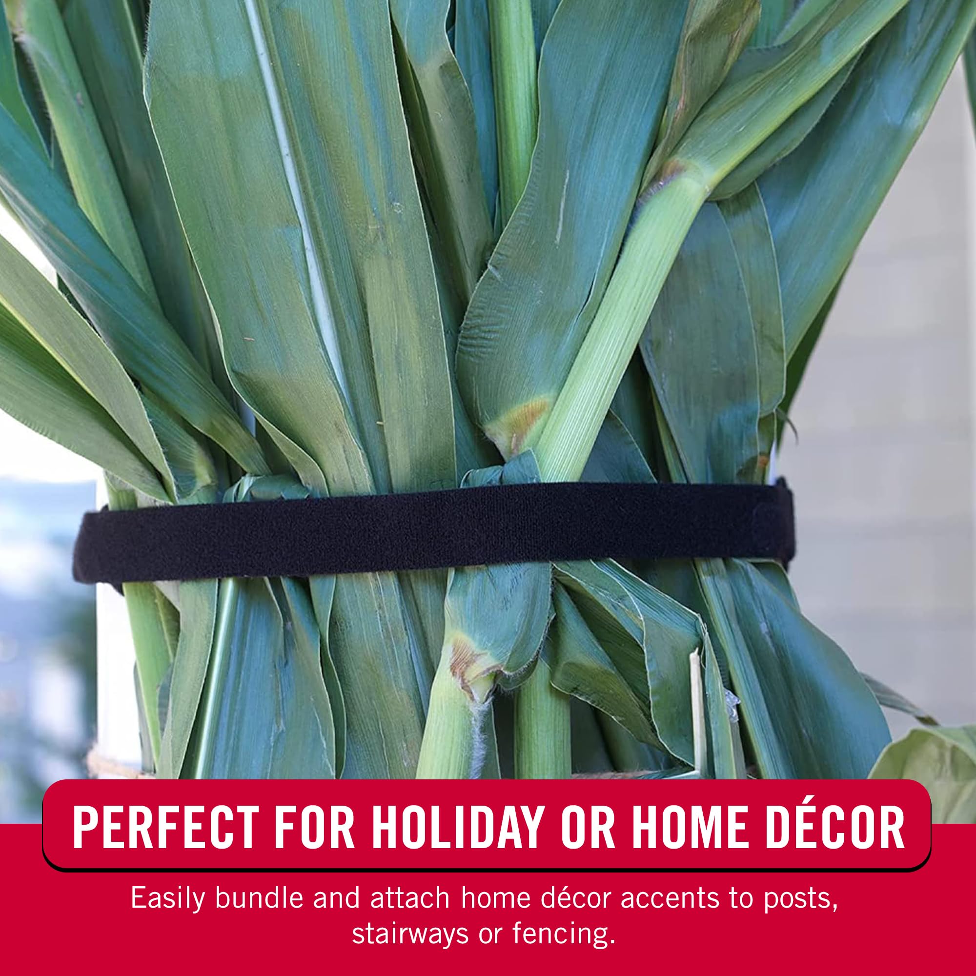 VELCRO Brand - ONE-WRAP Roll, Double-Sided, Self Gripping Multi-Purpose Hook and Loop Tape, Reusable, 12' x 3/4" Roll - Black