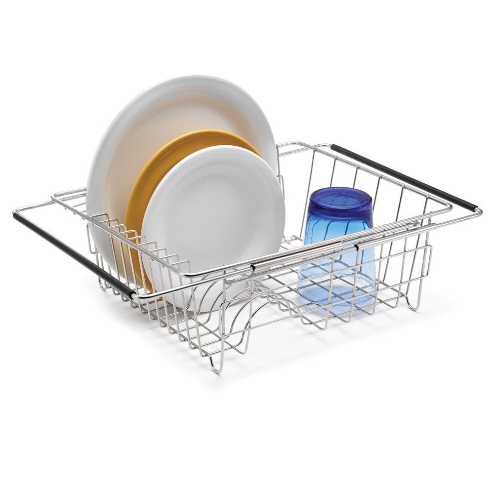 Polder 6216-75RM in-Sink/Over-Sink Stainless Steel Dish Rack, 13.75" x 11.5" x 5"