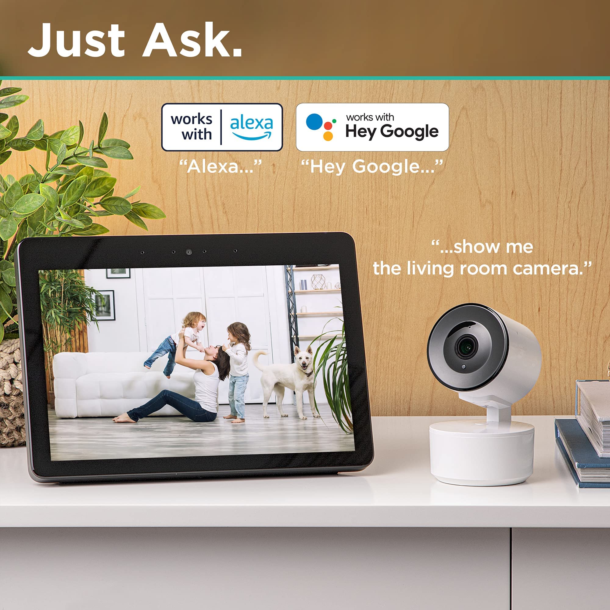 iHome Roto Smart Indoor WiFi Auto-Tracking Security Camera, Home Surveillance Cameras with 2-Way Audio, Night Vision, and Motion Alerts, 1080p HD, 2 Pack