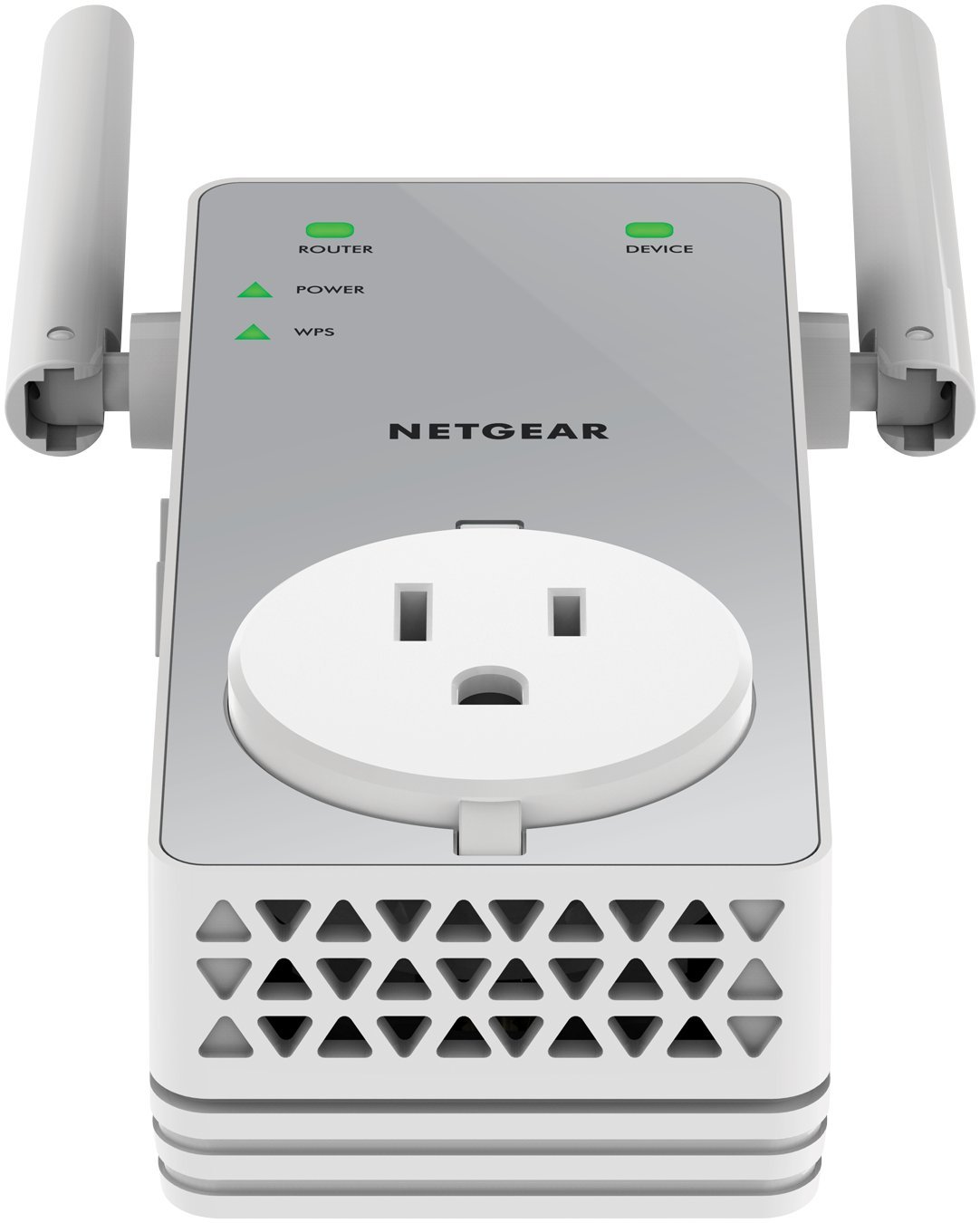 NETGEAR AC750 Wi-Fi Range Extender + Extra Outlet (EX3800-100NAS)