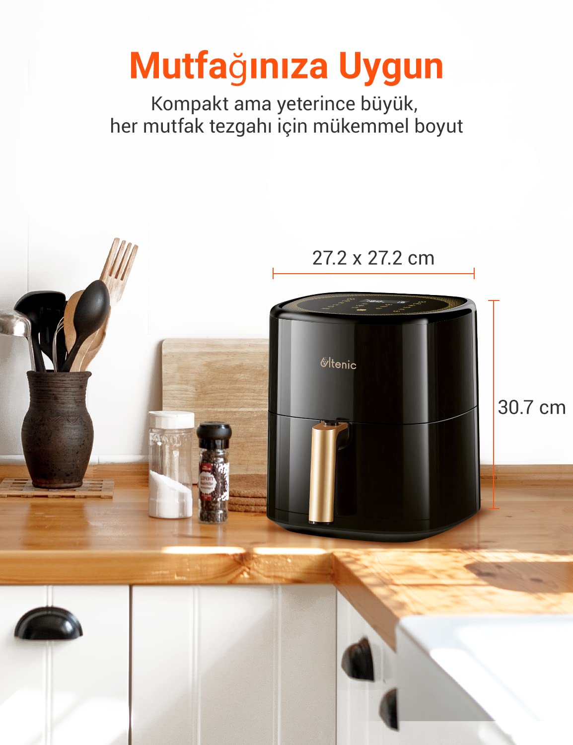 Ultenic K10 5.3QT Air Fryer Oven Combo, One-Touch Screen with 11 Presets, Complete APP Control Including Customizable Smart Cooking Programs and Over 100 Recipes, Nonstick and Dishwasher-Safe Basket