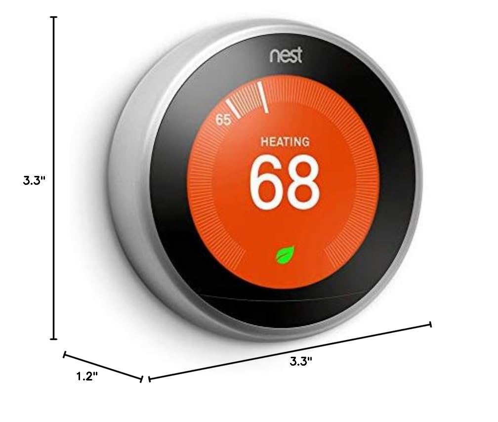 Google Nest Learning Thermostat - 3rd Generation - Smart Thermostat - Pro Version - Works With Alexa