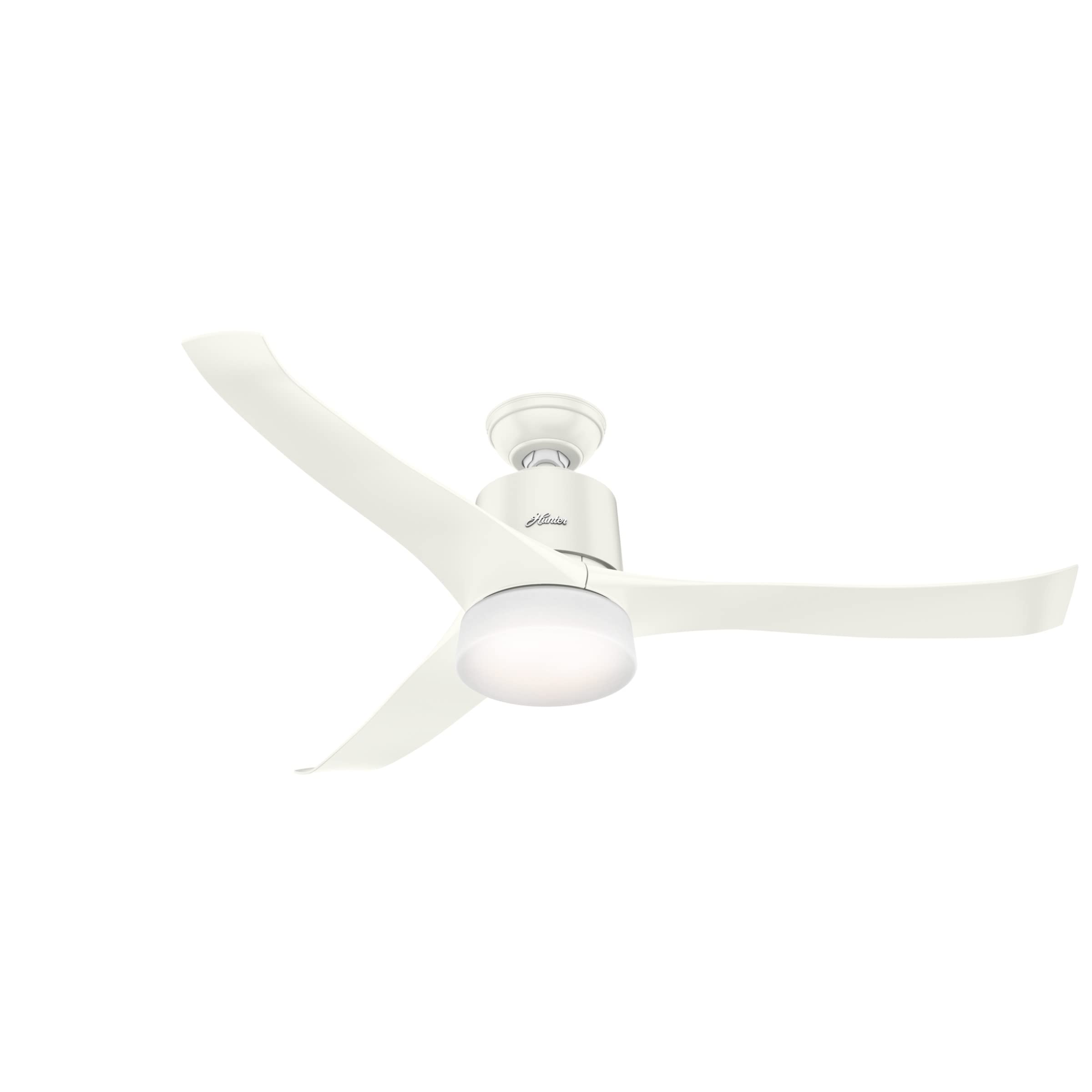 Hunter Fan Company, 59222, 54 inch Wi-Fi Symphony Fresh White Ceiling Fan with LED Light Kit and Handheld Remote, Smart Fan
