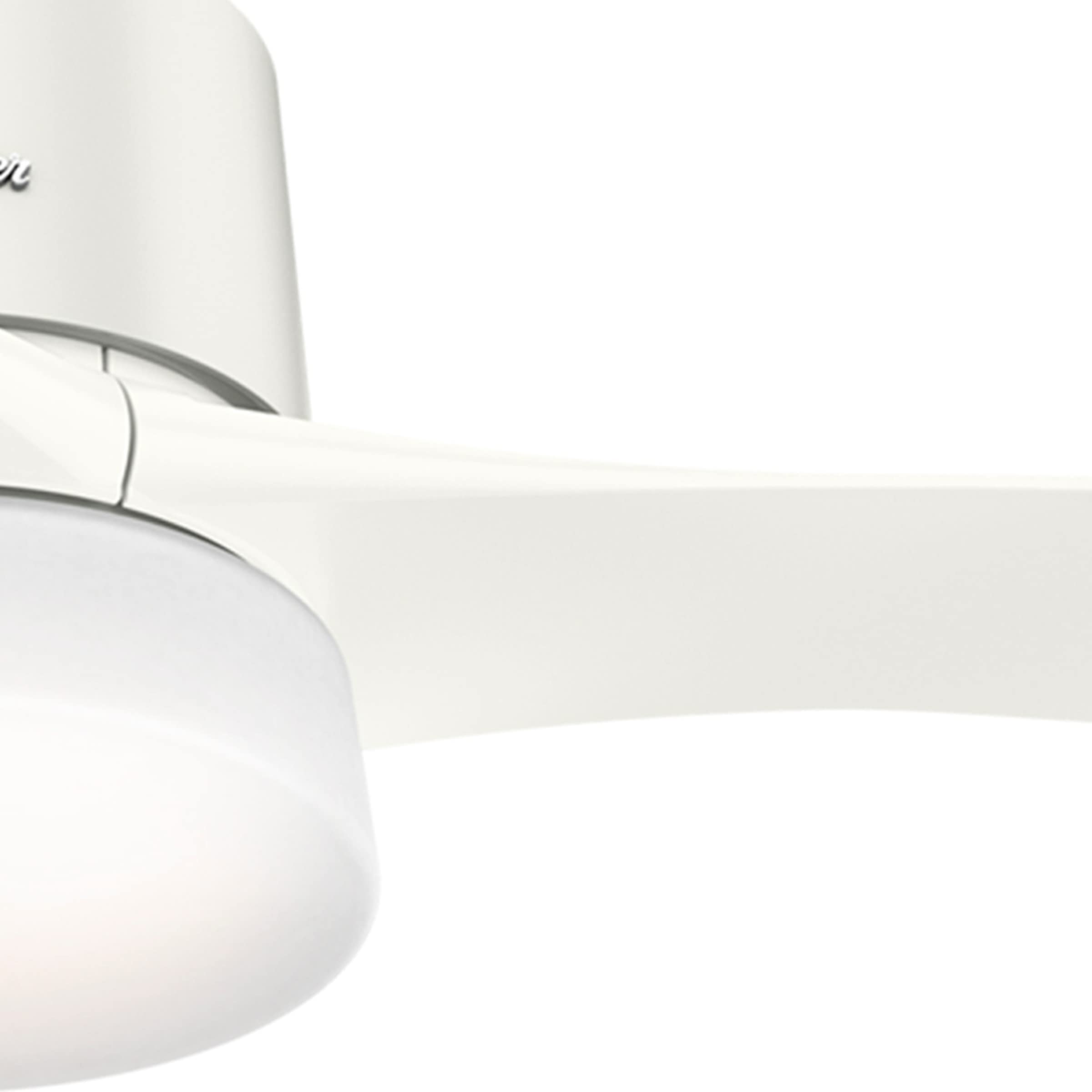Hunter Fan Company, 59222, 54 inch Wi-Fi Symphony Fresh White Ceiling Fan with LED Light Kit and Handheld Remote, Smart Fan