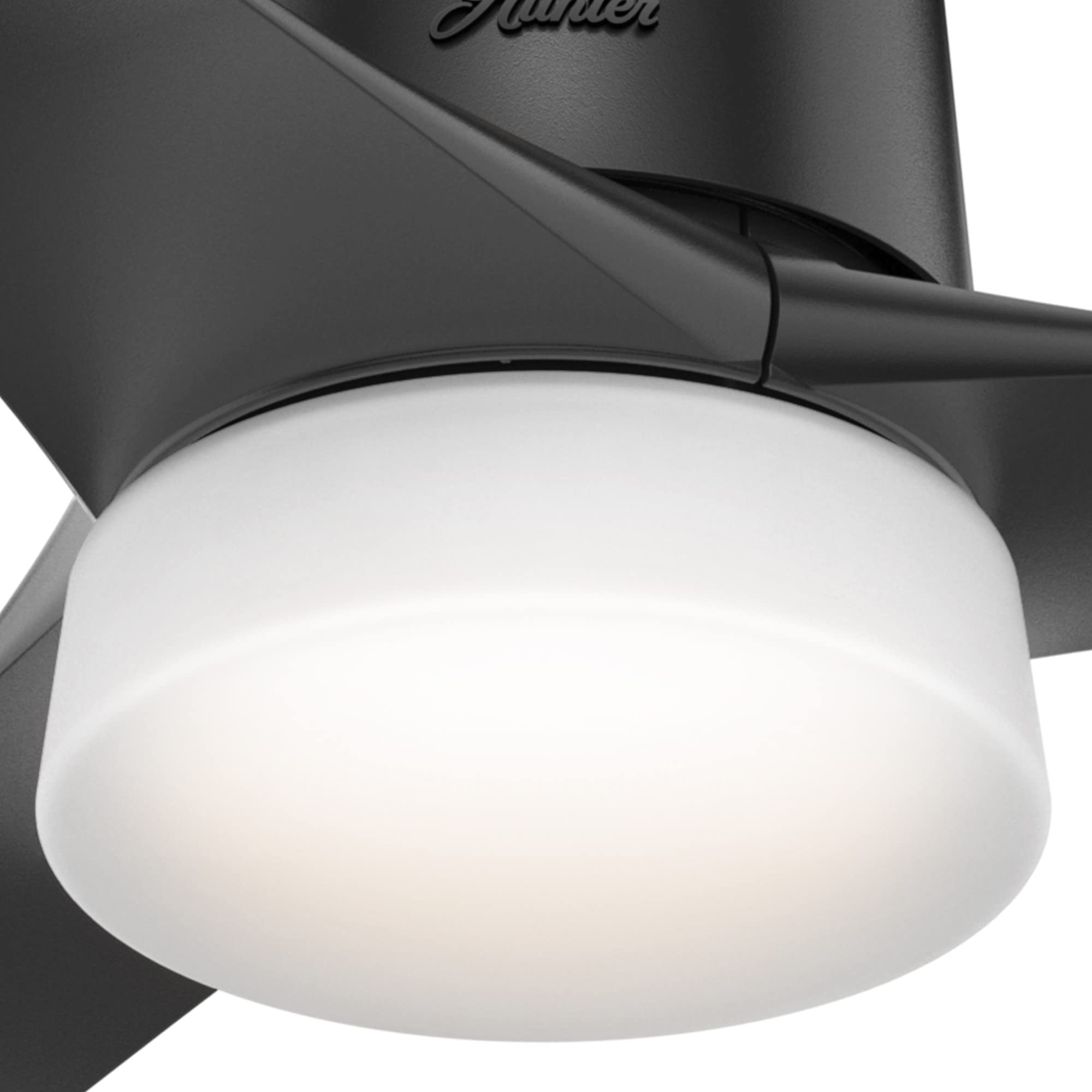 Hunter Fan Company, 59375, 54 inch Wi-Fi Symphony Matte Black Ceiling Fan with LED Light Kit and Handheld Remote, Smart Fan
