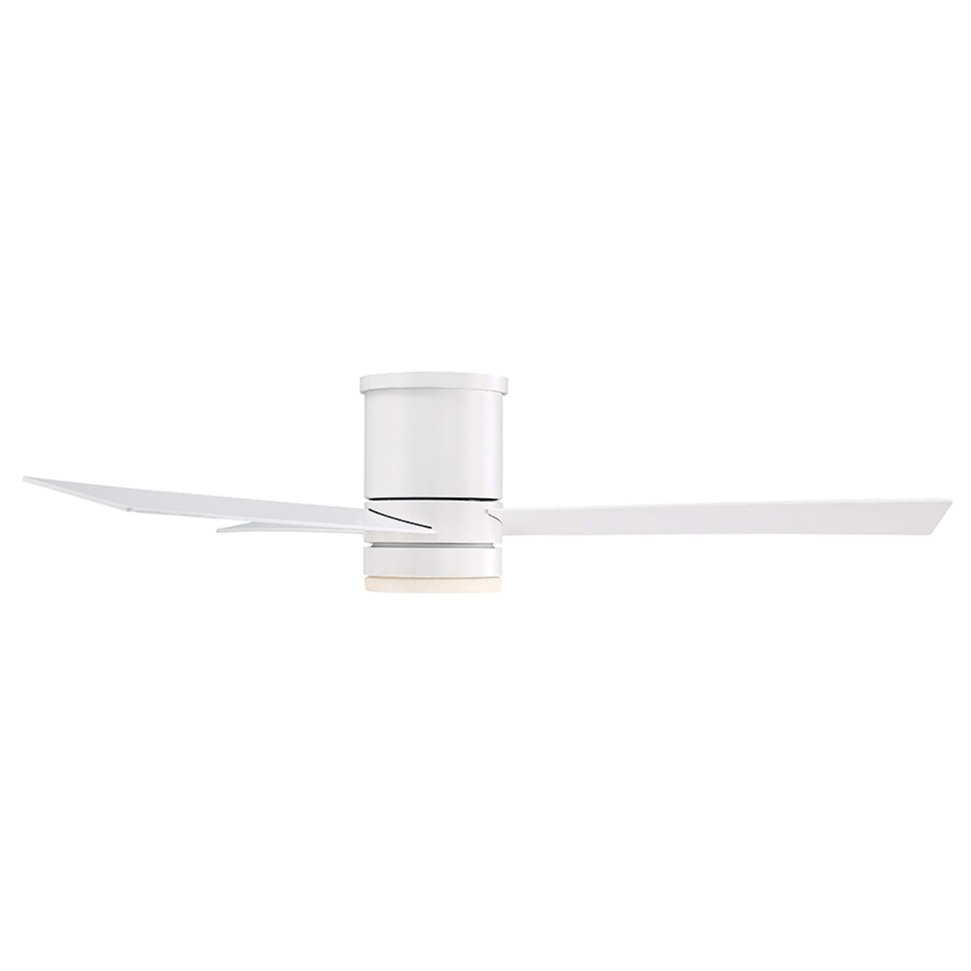 Axis Smart Indoor and Outdoor 3-Blade Flush Mount Ceiling Fan 52in Matte White with 3000K LED Light Kit and Remote Control works with Alexa, Google Assistant, Samsung Things, and iOS or Android App