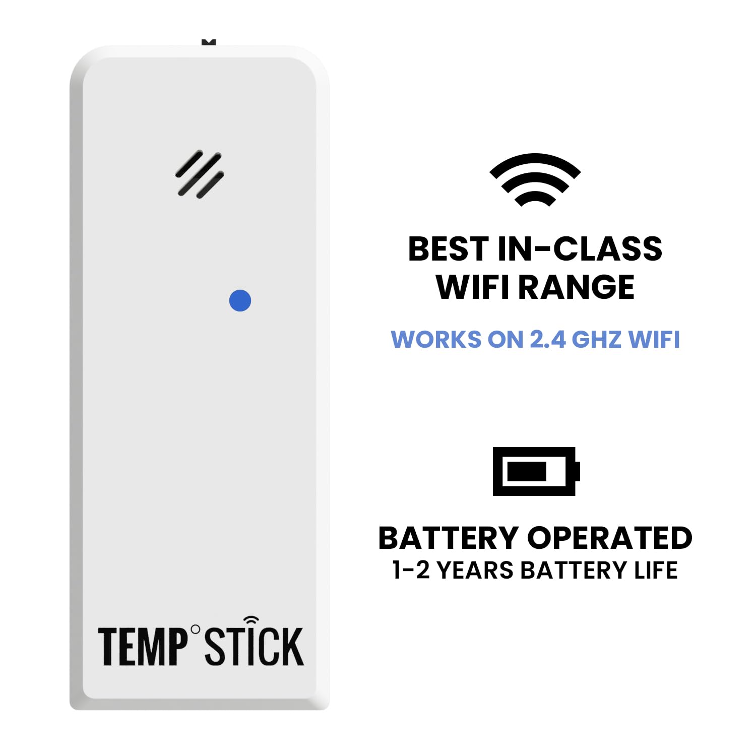 Temp Stick Remote WiFi Temperature & Humidity Sensor. No Subscription. 24/7 Monitor, Unlimited Text, Push & Email Alerts. Free Apps, Made in America. Use with Alexa, IFTTT. Monitor Anywhere, Anytime.