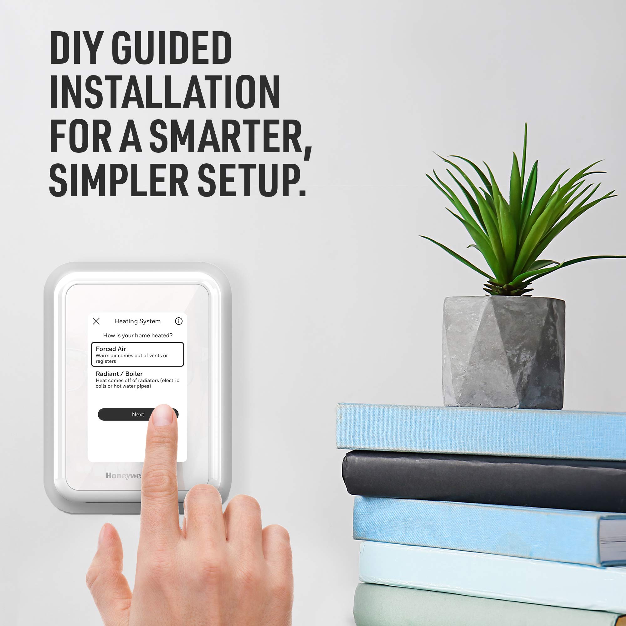 Honeywell Home T9 WiFi Smart Thermostat, Smart Room Sensor Ready, Touchscreen Display, Alexa and Google Assist