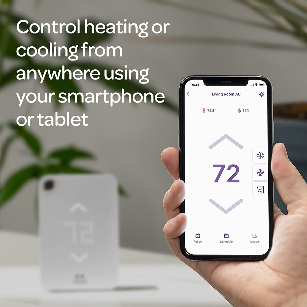 Mysa Smart Thermostat for Mini-Split Heat Pumps and AC | for Ductless Heat Pumps, Window Units or Portable Air Conditioners, Control Remotely with Smartphone or Tablet, Energy Saving, Easy Setup