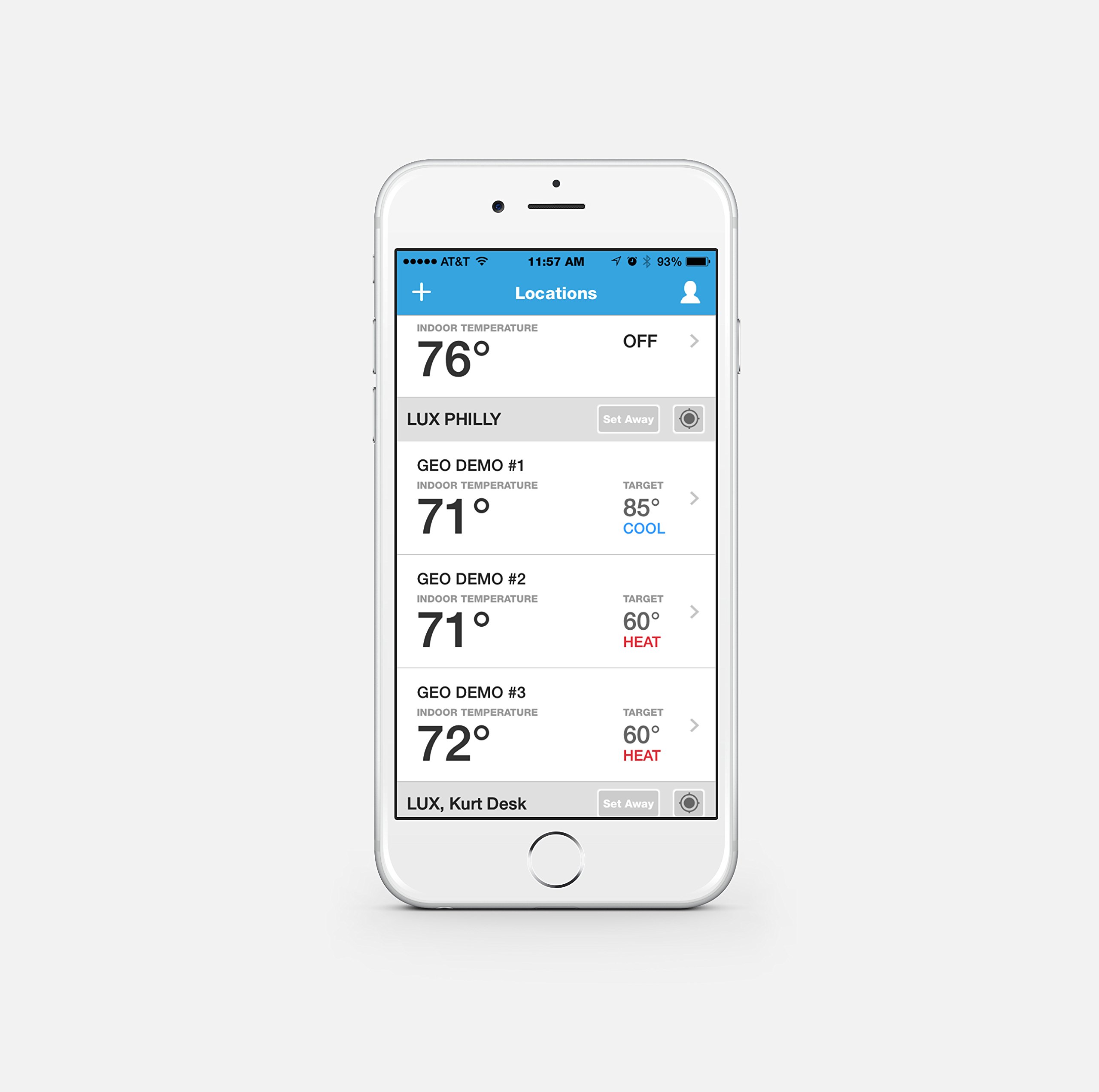 Lux Products GEO-WH Wi-Fi Thermostat, White