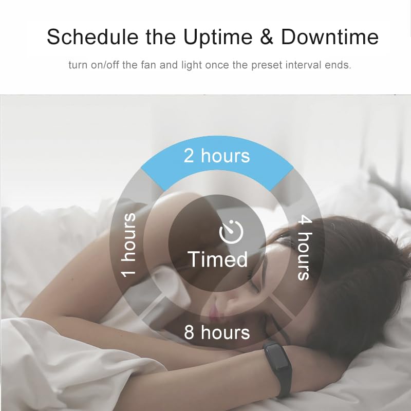 QIACHIP Upgrade Universal WIFI Ceiling Fan ligh Remote Control Kit, Wireless Fan Speed Lamp Controller with Timing Compatiple for Alexa, Google Home, Phone,Voice Control