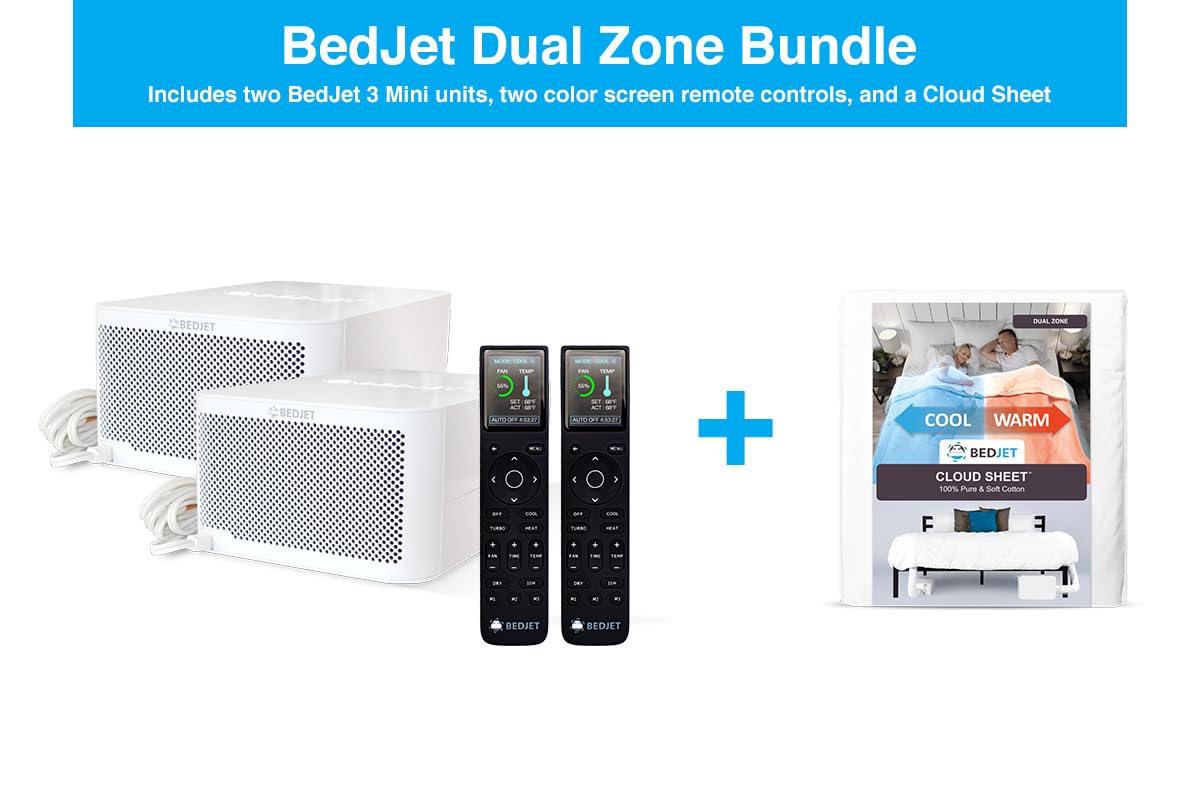 BedJet 3 Climate Control for Beds, Cooling Fan + Heating Air (Dual Temperature Zone - King Size)