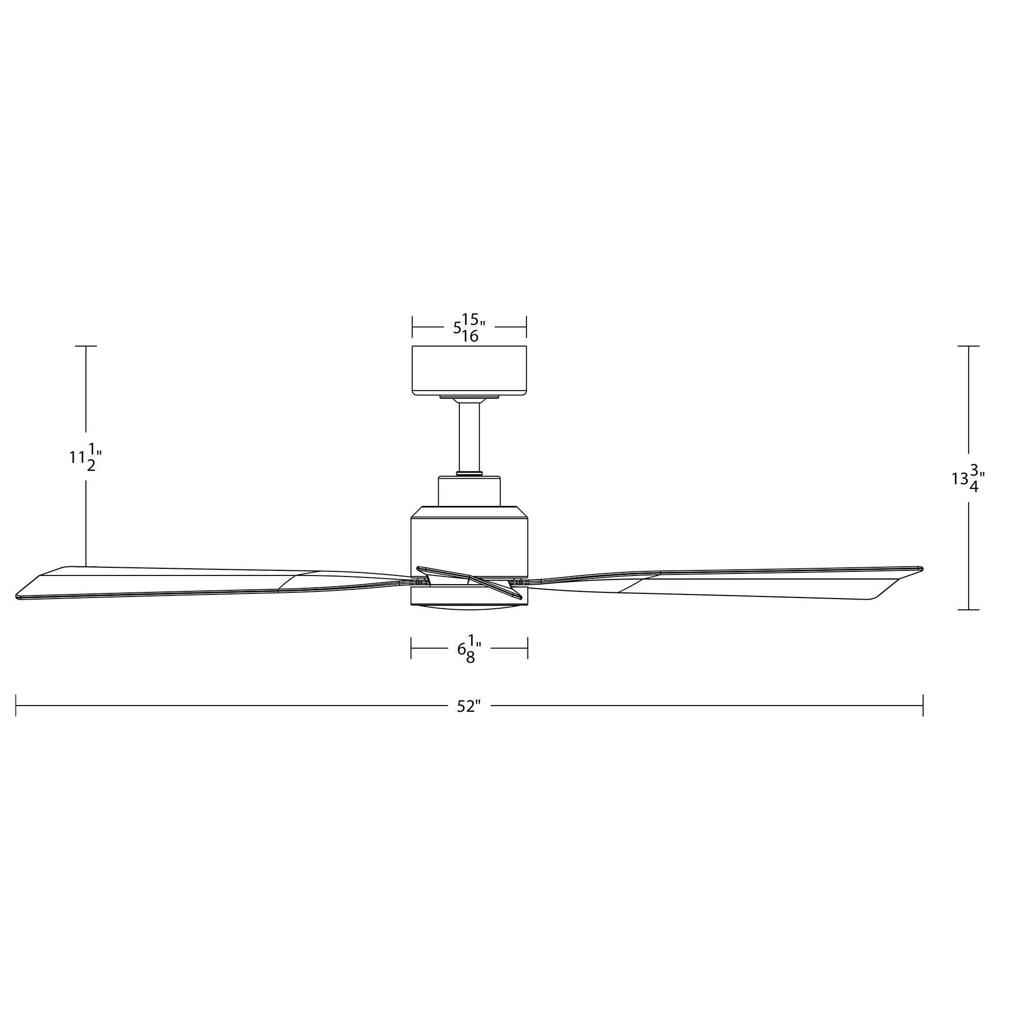 WAC Smart Fans Clean Indoor and Outdoor 3-Blade Ceiling Fan 54in Brushed Aluminum with Remote Control works with Alexa and iOS or Android App