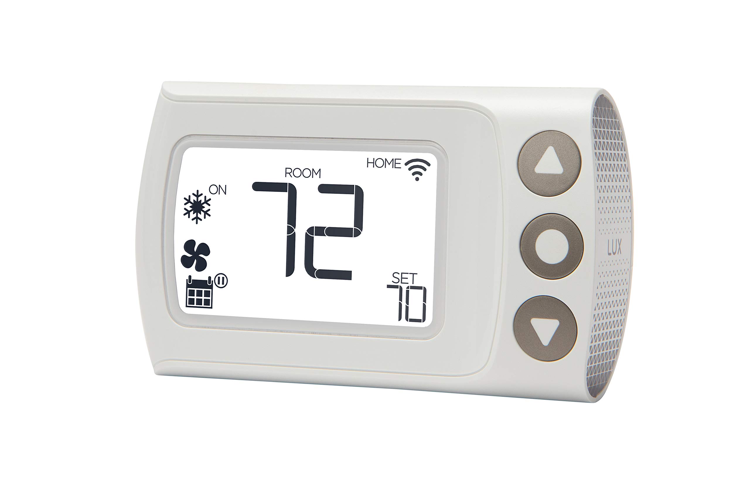 LUX CS1 Smart Programmable Digital Wi-Fi Thermostat, Android and iOS App Compatible, Geofencing, Custom & Auto Scheduling β White