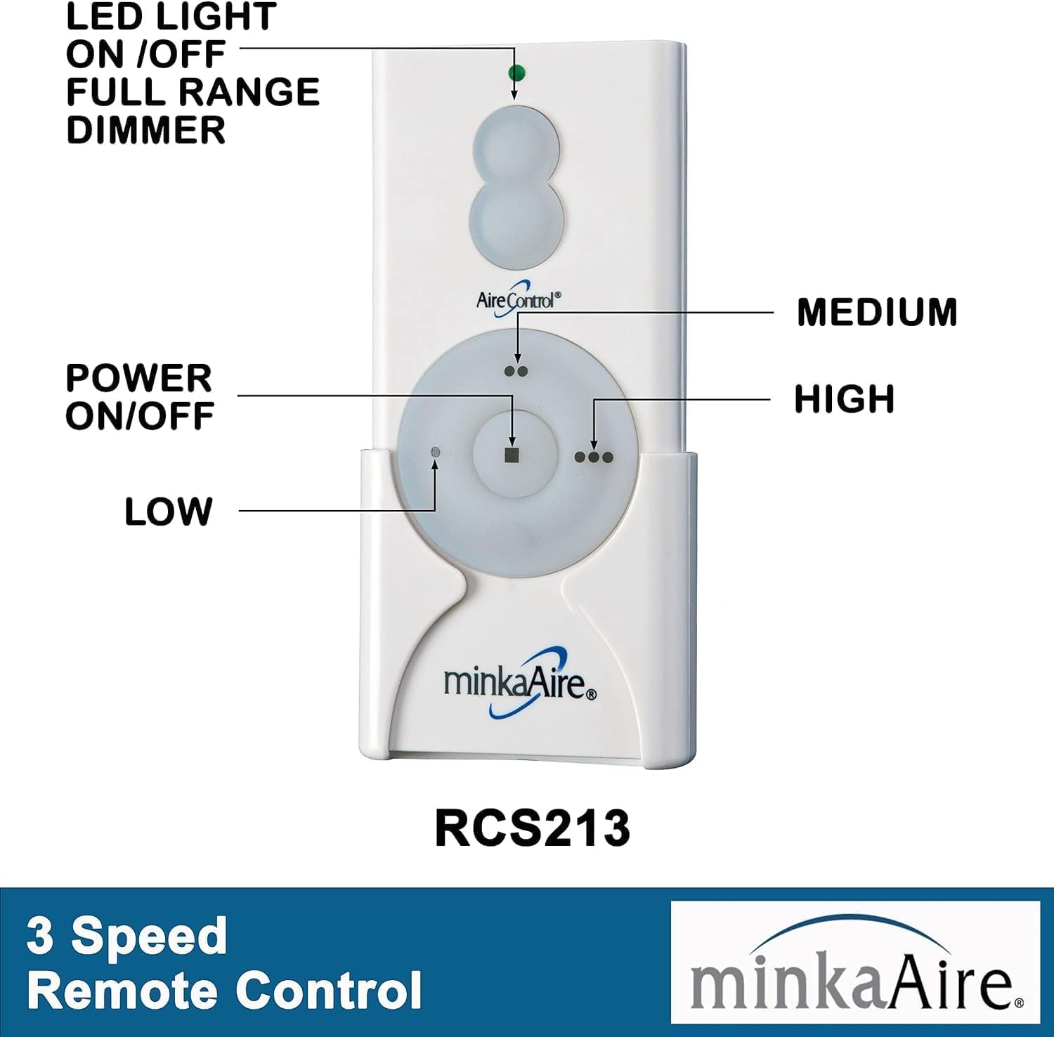 MINKA-AIRE F843-WH Wave 52 Inch 3 Blade Ceiling Fan in White Finish