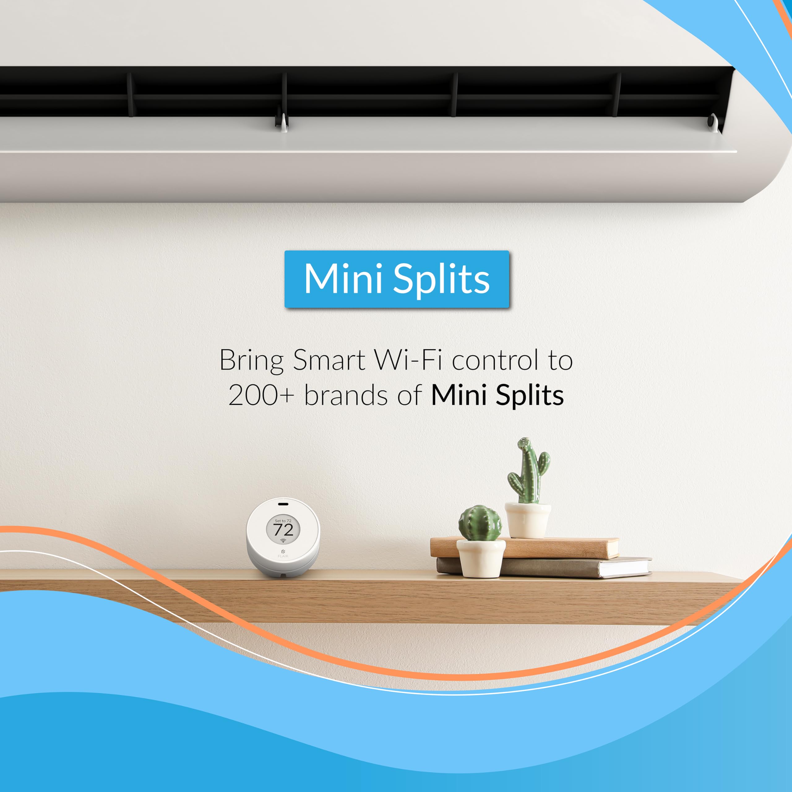 Flair Puck Wireless WiFi Smart Thermostat (White), for Flair Smart Vents or Mini Split Control. Compatible with Smart Thermostats and Voice Assistants.