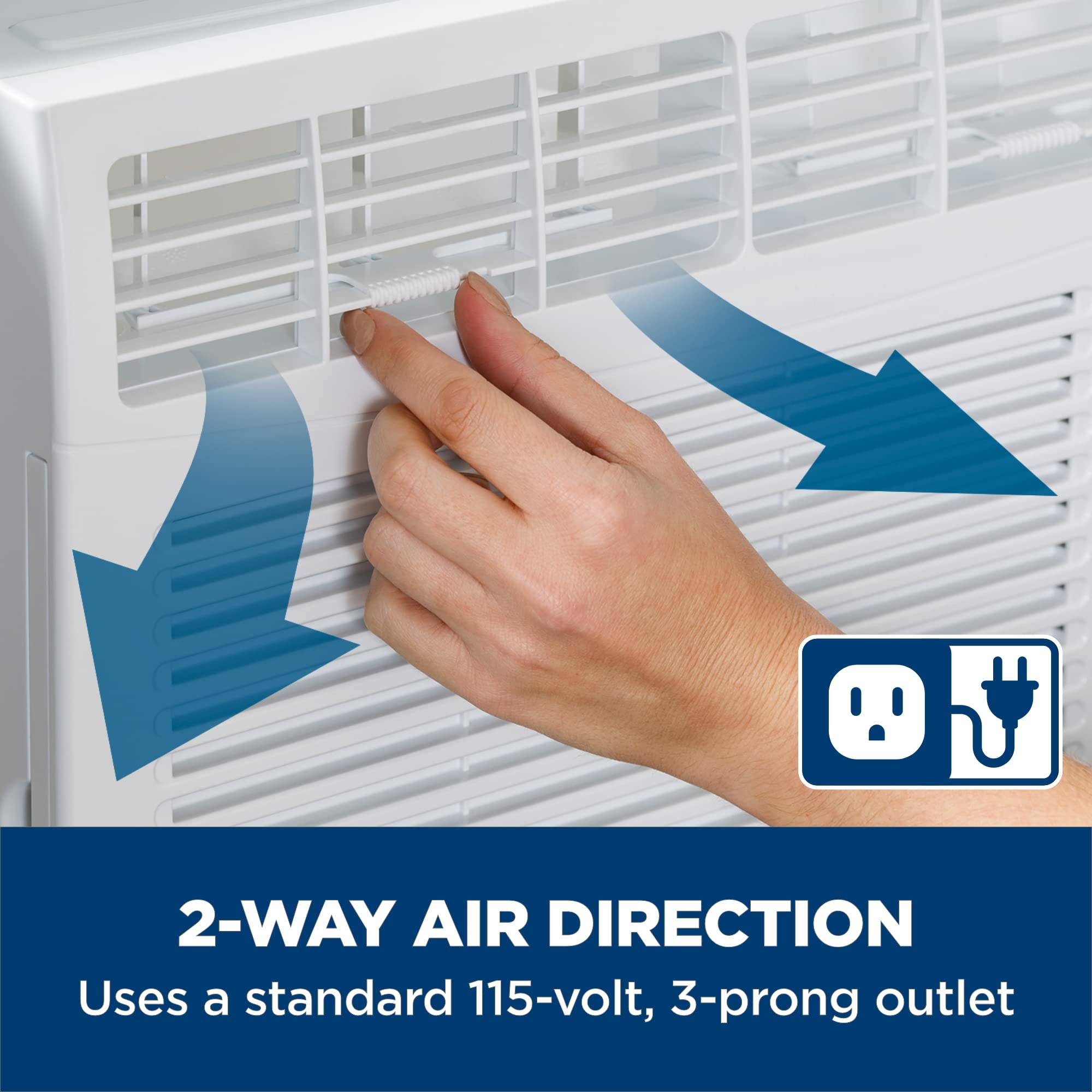 GE Window Air Conditioner 5000 BTU, Efficient Cooling For Smaller Areas Like Bedrooms And Guest Rooms, 5K BTU Window AC Unit With Easy Install Kit, White