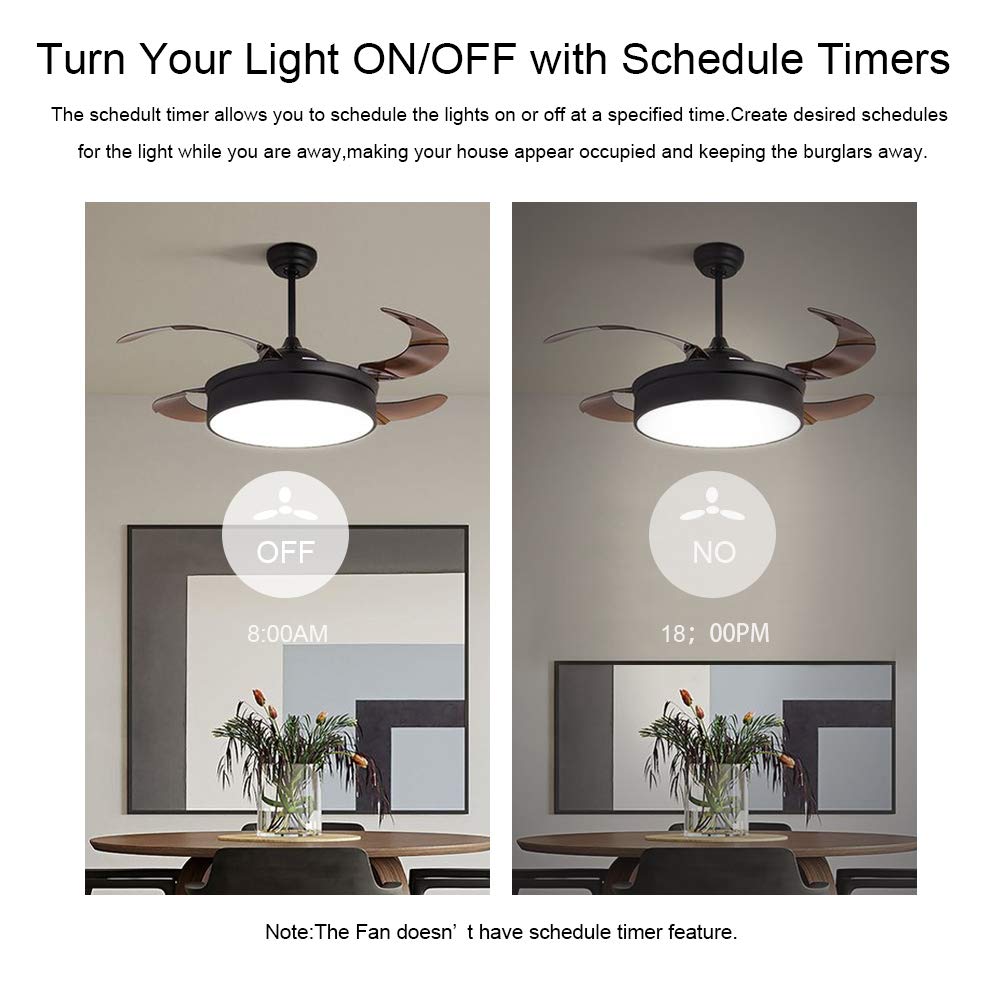 Ceiling Fan Remote Control Kit, WI-FI Smart Fan Control Timing Wireless Control with Amazon Alexa