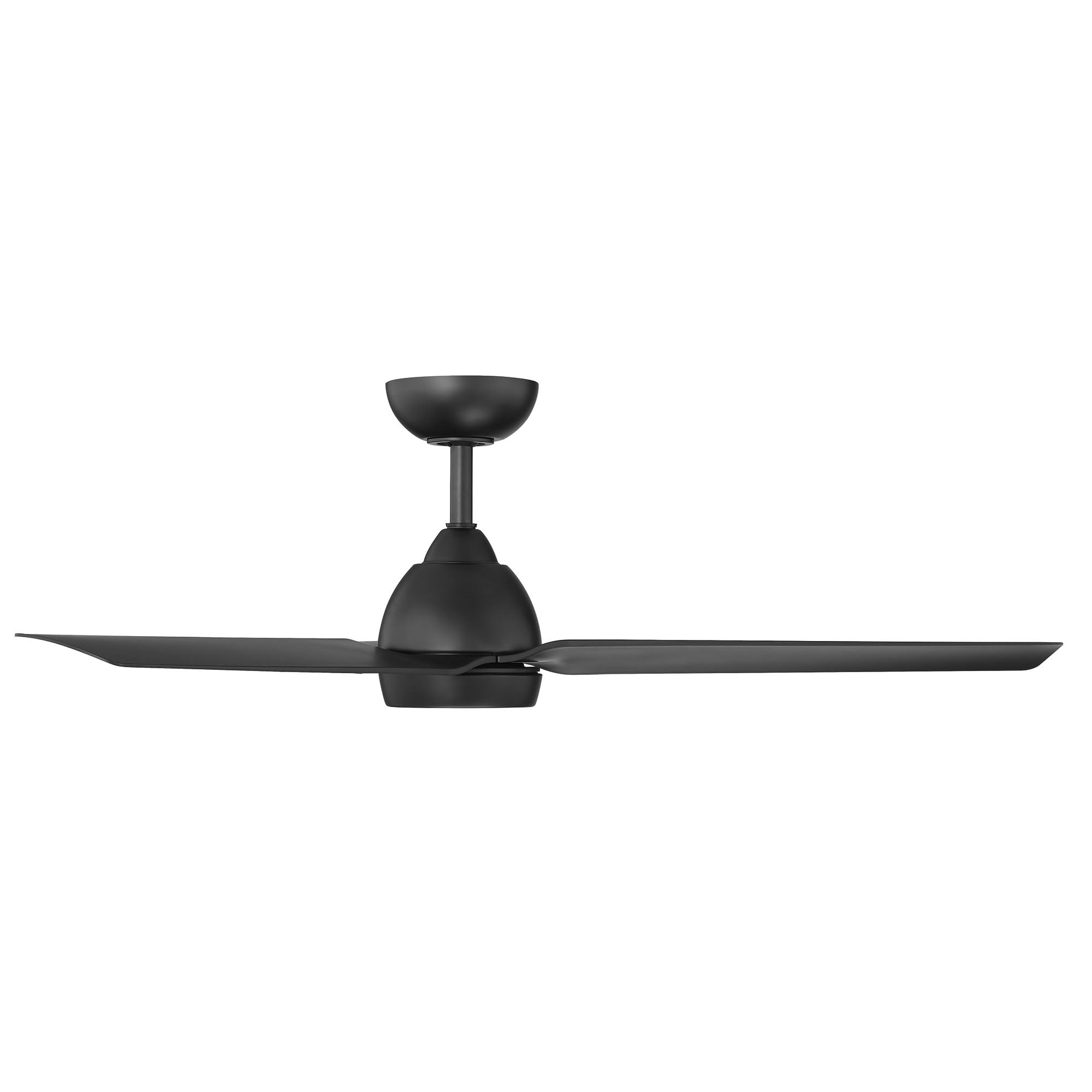 WAC Smart Fans Mocha Indoor and Outdoor 3-Blade Ceiling Fan 54in Matte Black with 3000K LED Light Kit and Remote Control works with Alexa and iOS or Android App