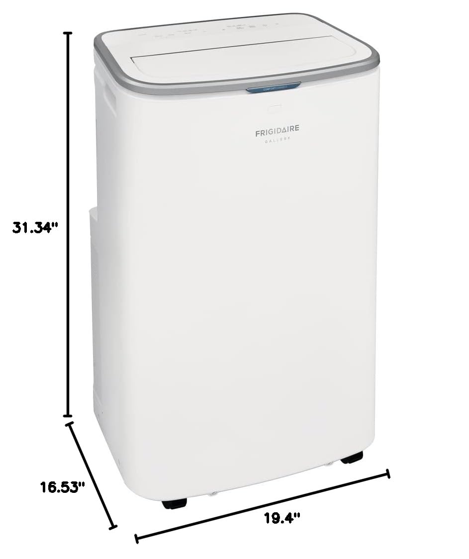 Frigidaire FHPC102AB1 Portable Air Conditioner with Remote Control for Rooms, Up to 350 Sq. Ft, White