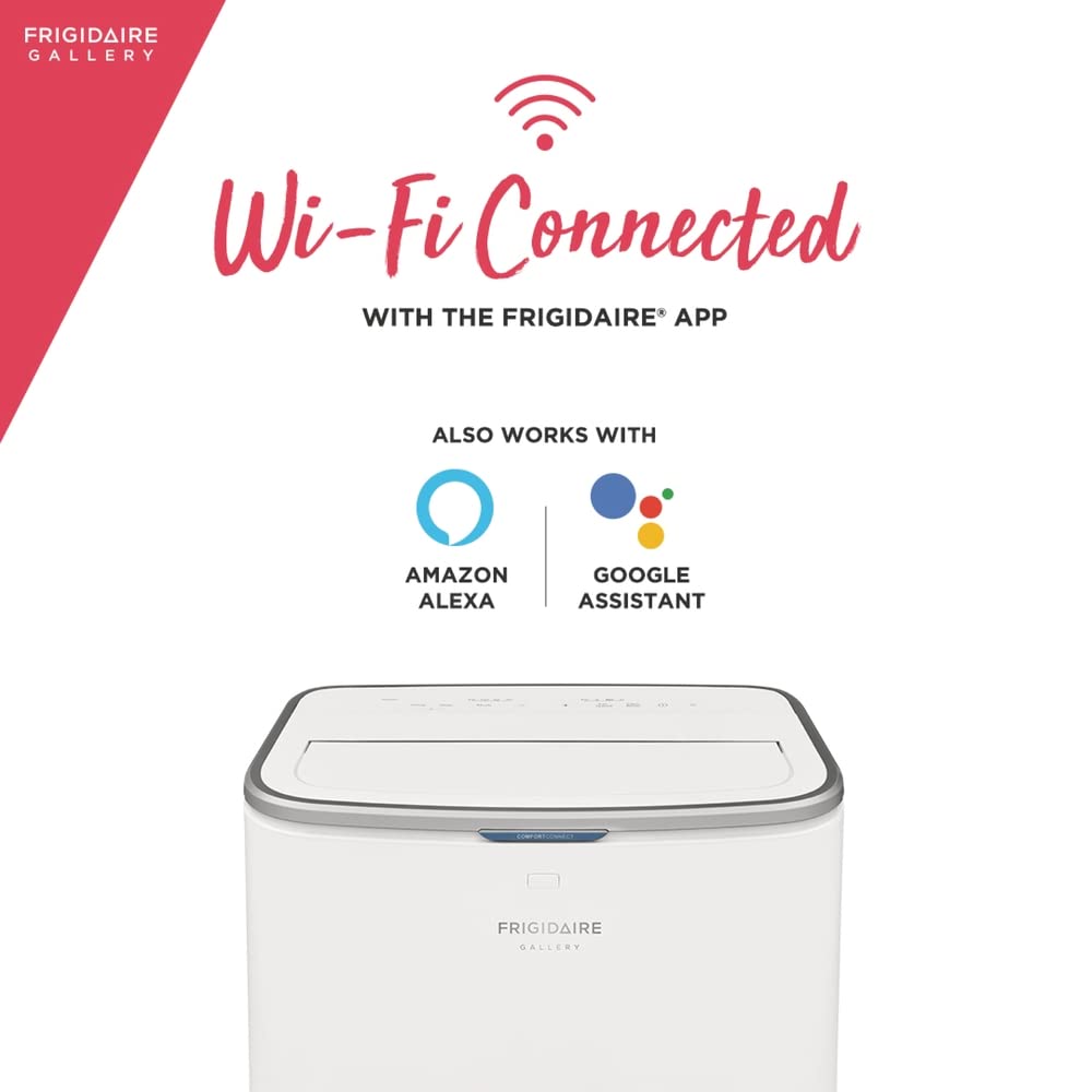 Frigidaire FHPC102AB1 Portable Air Conditioner with Remote Control for Rooms, Up to 350 Sq. Ft, White