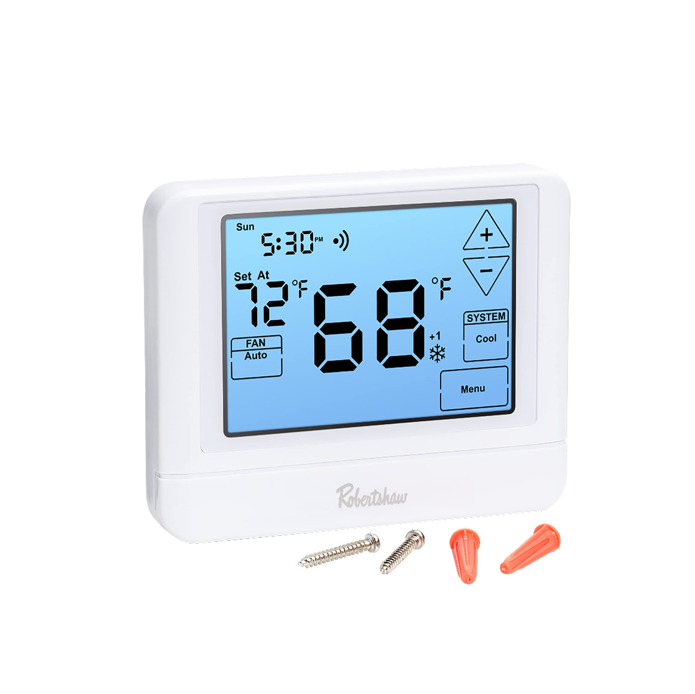 Robertshaw RS10420T Pro Series 7-Day Wi-Fi Programmable Touchscreen Thermostat, Multi-Stage, 4 Heat / 2 Cool…