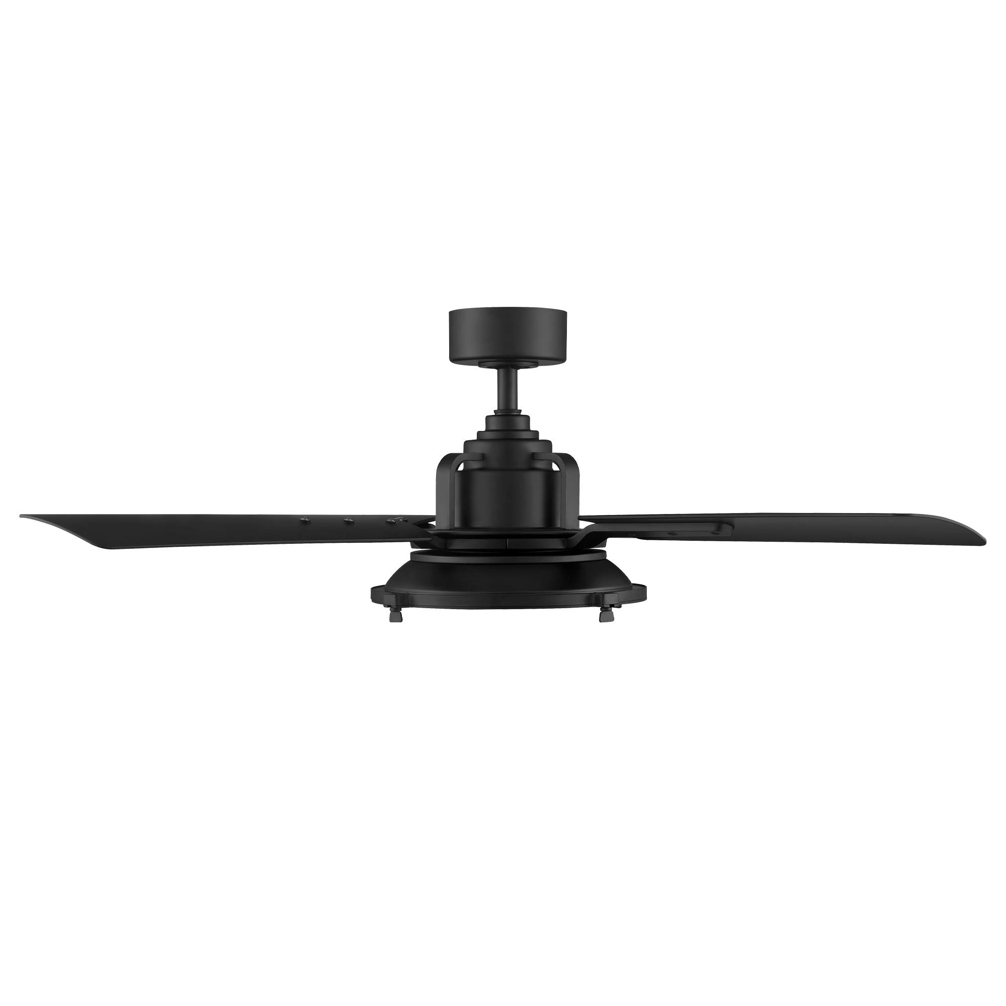 Nautilus Smart Indoor and Outdoor 4-Blade Ceiling Fan 56in Matte Black with 3000K LED Light Kit and Remote Control works with Alexa, Google Assistant, Samsung Things, and iOS or Android App