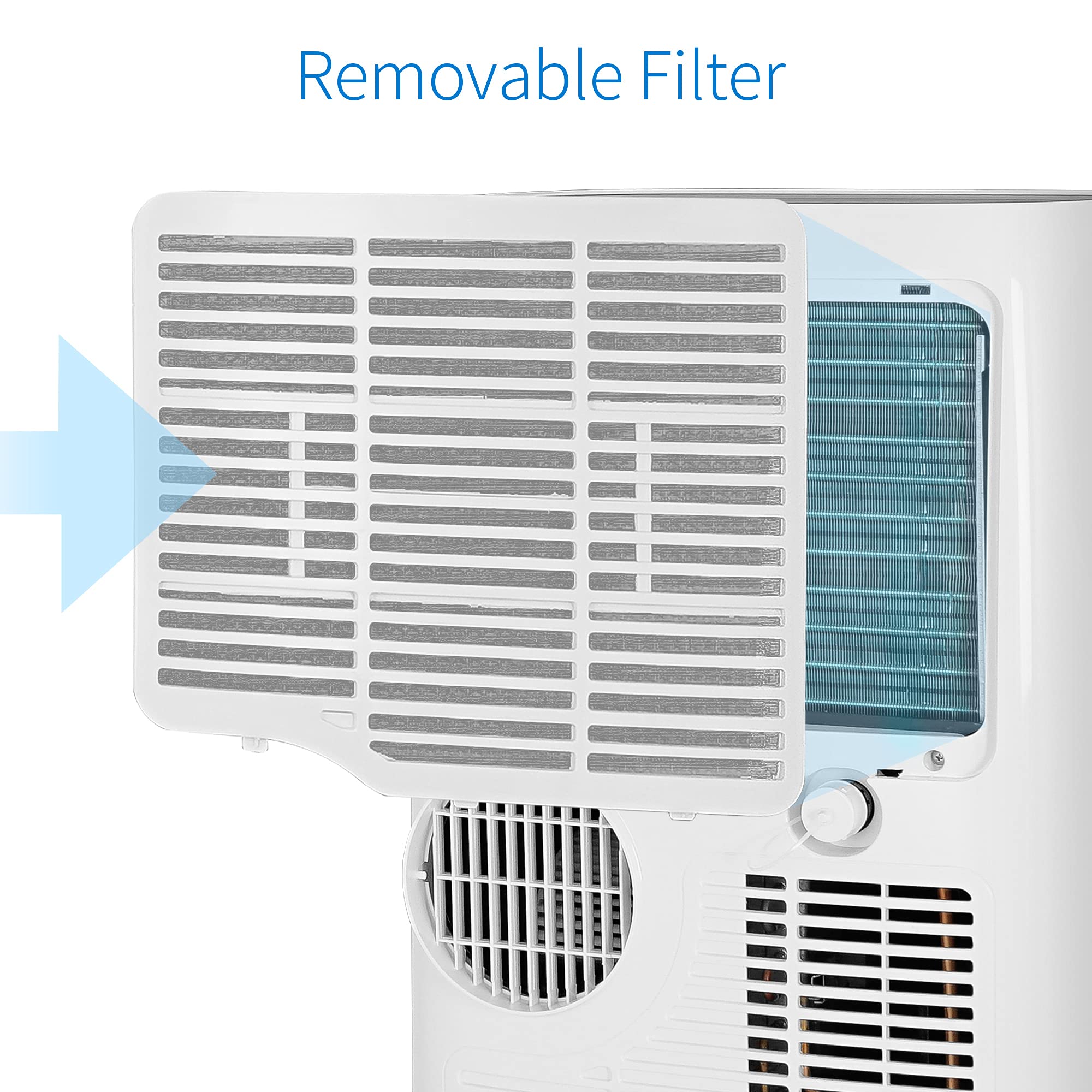 DELLA 14000 BTU Smart WiFi Enabled Portable Air Conditioner, Freestanding Indoor Electric Fan Dehumidifier Unit on Wheels W/Remote Control, Window Kit, Cools Up to 700 Sq. Ft.