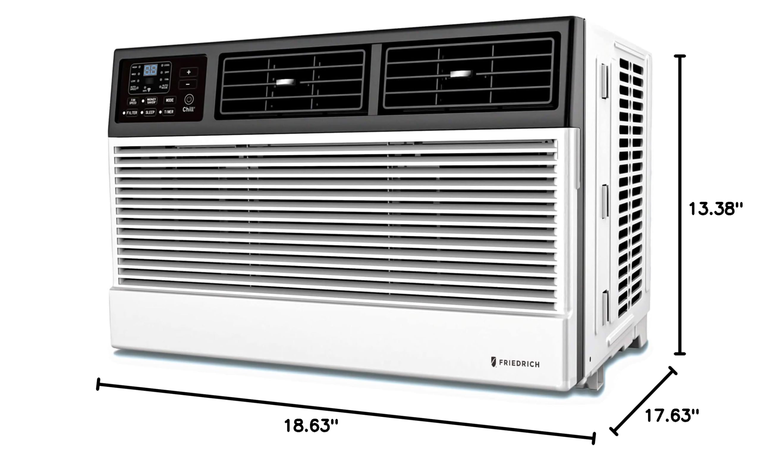 Friedrich Chill Premier 8,000 BTU Smart Window Air Conditioner with Built-in WiFi, 8000, White