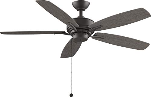 Fanimation Aire Deluxe - 52 inch - Matte Greige with Weathered Wood Blades