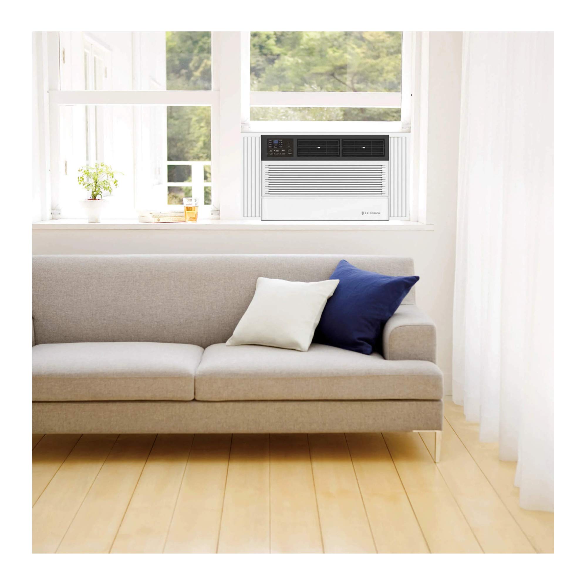 Friedrich CCW15B10A Chill Premier Smart Air Conditioner Wall & Window Unit, WiFi Mobile Control, White, Cooling Capacity (15,000 BTU)