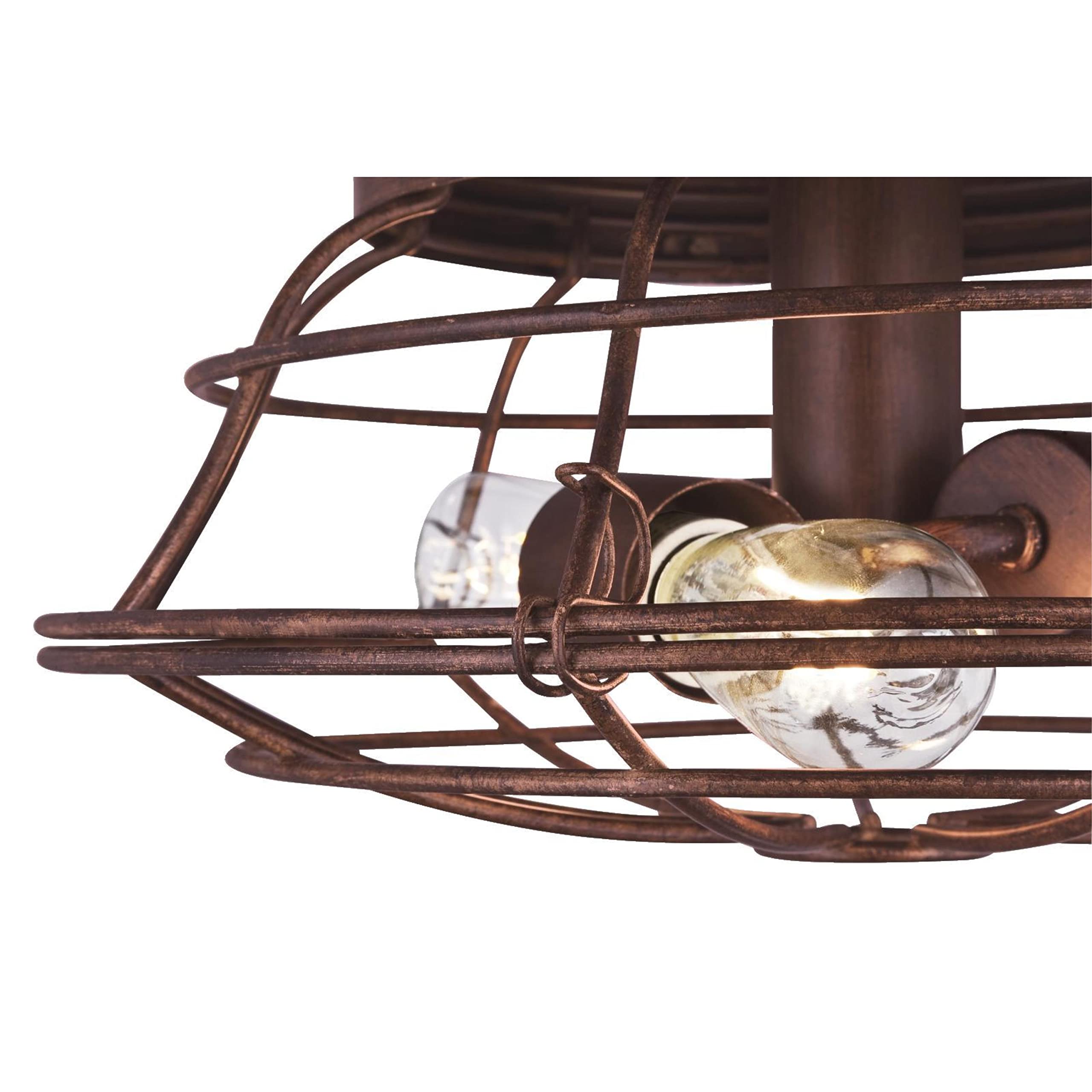 Westinghouse Lighting 74001B00 Vintage-Style Barnett, Smart WiFi Ceiling Fan Compatible with Amazon Alexa and Google Home with LED Light, Remote Control, 48 Inch, Barnwood Finish, Cage Shade