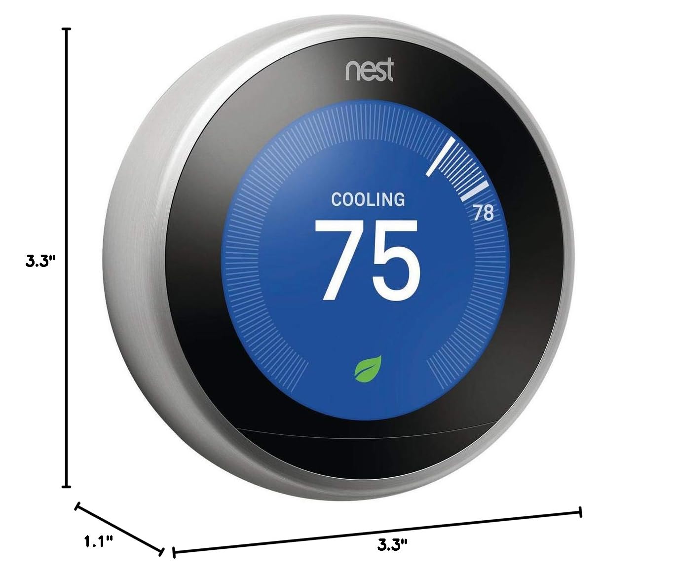 Google Nest T3019US Learning Thermostat 3rd Gen Smart Thermostat, Polished Steel Bundle with 2-Pack Deco Gear WiFi Smart Plug