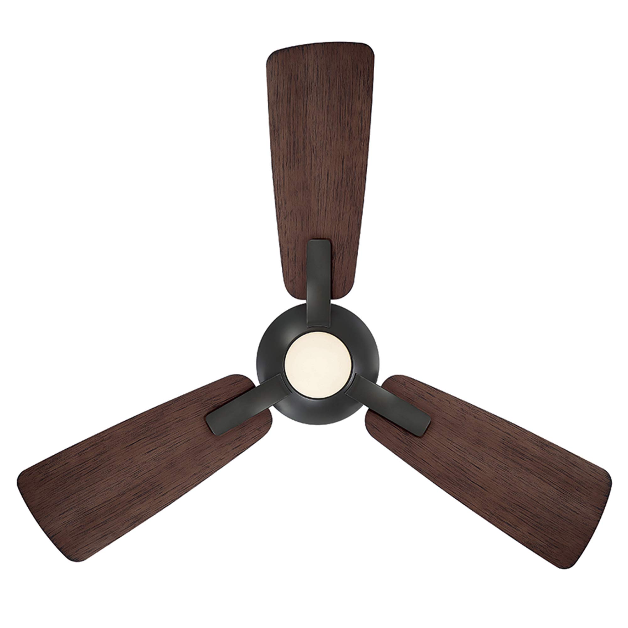 Mykonos Smart Indoor and Outdoor 3-Blade Ceiling Fan 52in Graphite Weathered Gray with 3000K LED Light Kit and Remote Control works with Alexa, Google Assistant, Samsung Things, and iOS or Android App