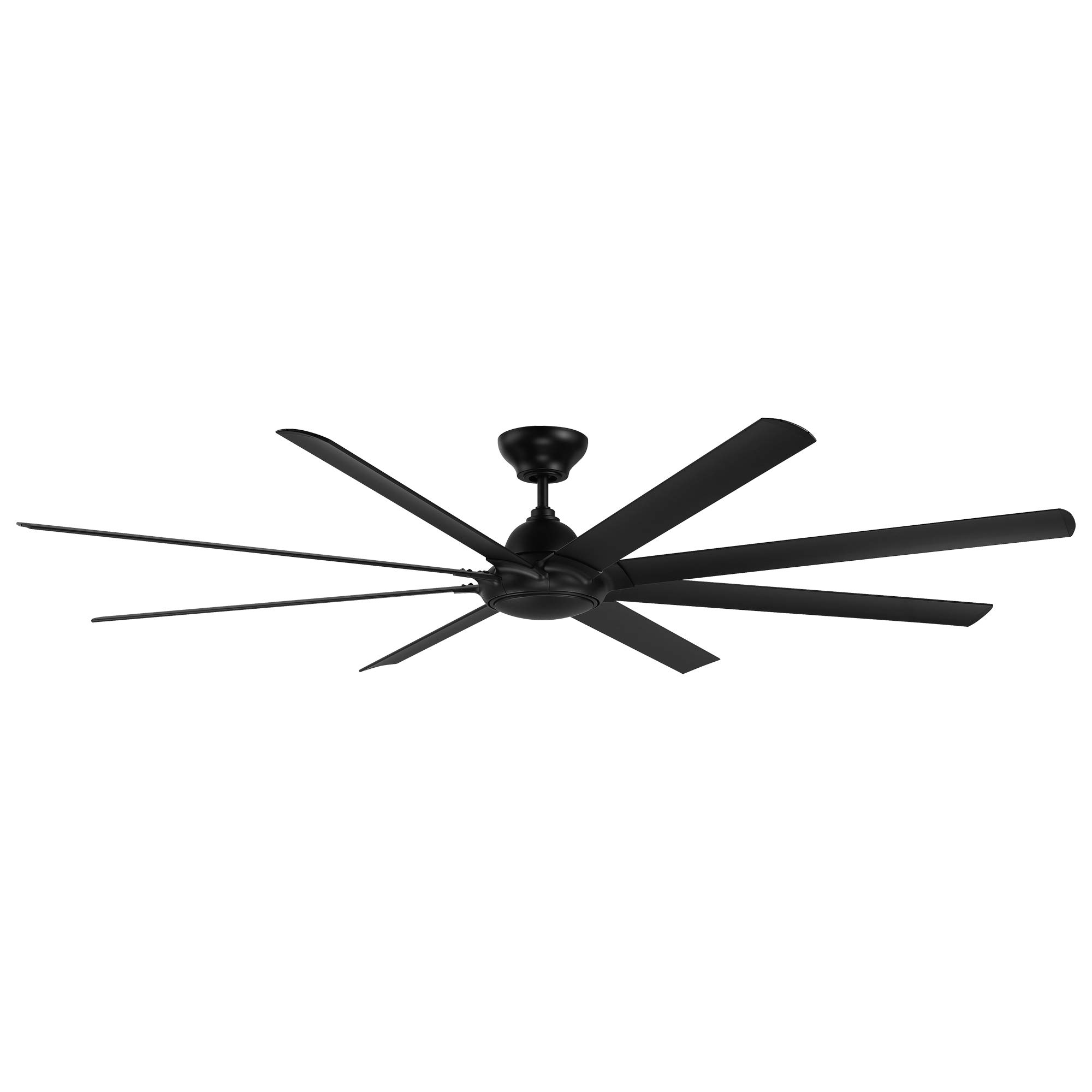 Hydra Smart Indoor and Outdoor 8-Blade Ceiling Fan 96in Matte Black with 3500K LED Light Kit and Wall Control works with Alexa, Google Assistant, Samsung Things, and iOS or Android App