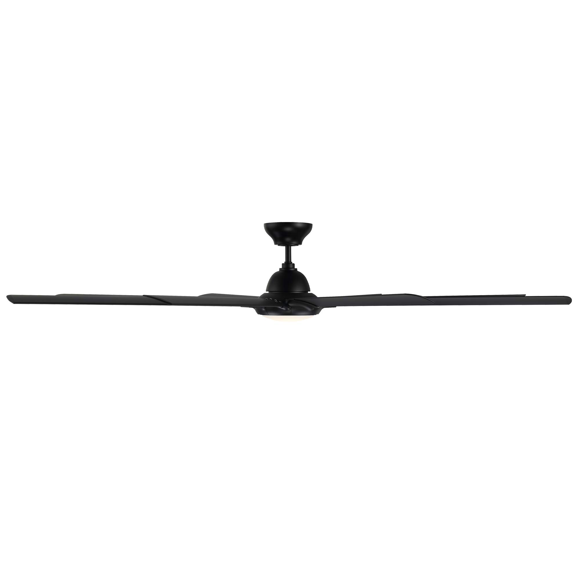 Hydra Smart Indoor and Outdoor 8-Blade Ceiling Fan 96in Matte Black with 3500K LED Light Kit and Wall Control works with Alexa, Google Assistant, Samsung Things, and iOS or Android App