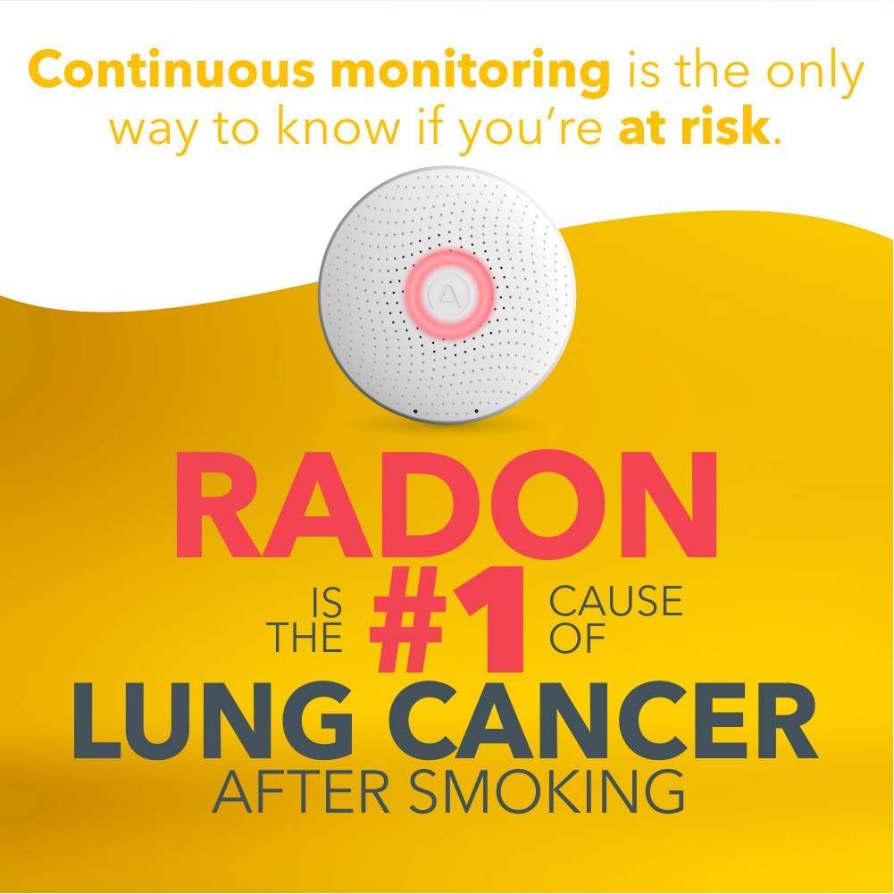 Airthings Wave 1st Generation - Smart Radon Detector with free app – Easy-to-Use – Temp and Humidity – Accurate – No Lab Fees – Battery Operated