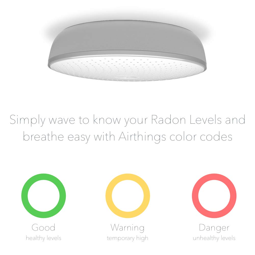 Airthings Wave 1st Generation - Smart Radon Detector with free app – Easy-to-Use – Temp and Humidity – Accurate – No Lab Fees – Battery Operated