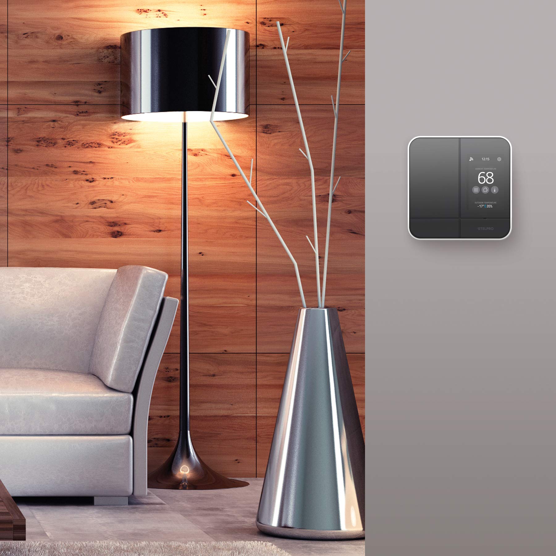 Stelpro ASMC402 Smart Home Wi-Fi Controller Thermostat Adds Maestro Connectivity to Line Voltage Electric Baseboards, Convectors, and Fan Heaters