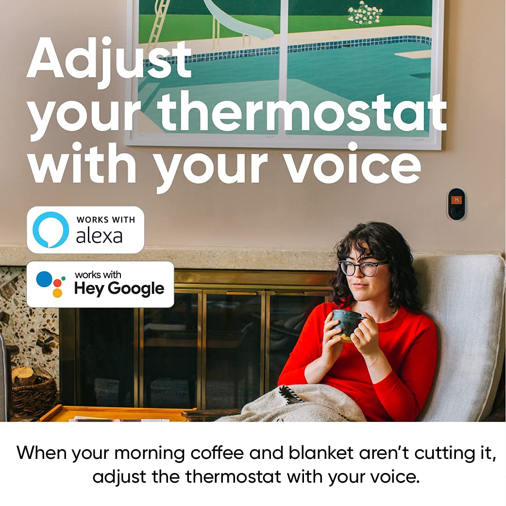 WYZE Smart WiFi Thermostat for Home with App Control Compatible with Alexa and Google Assistant, Black (Renewed)