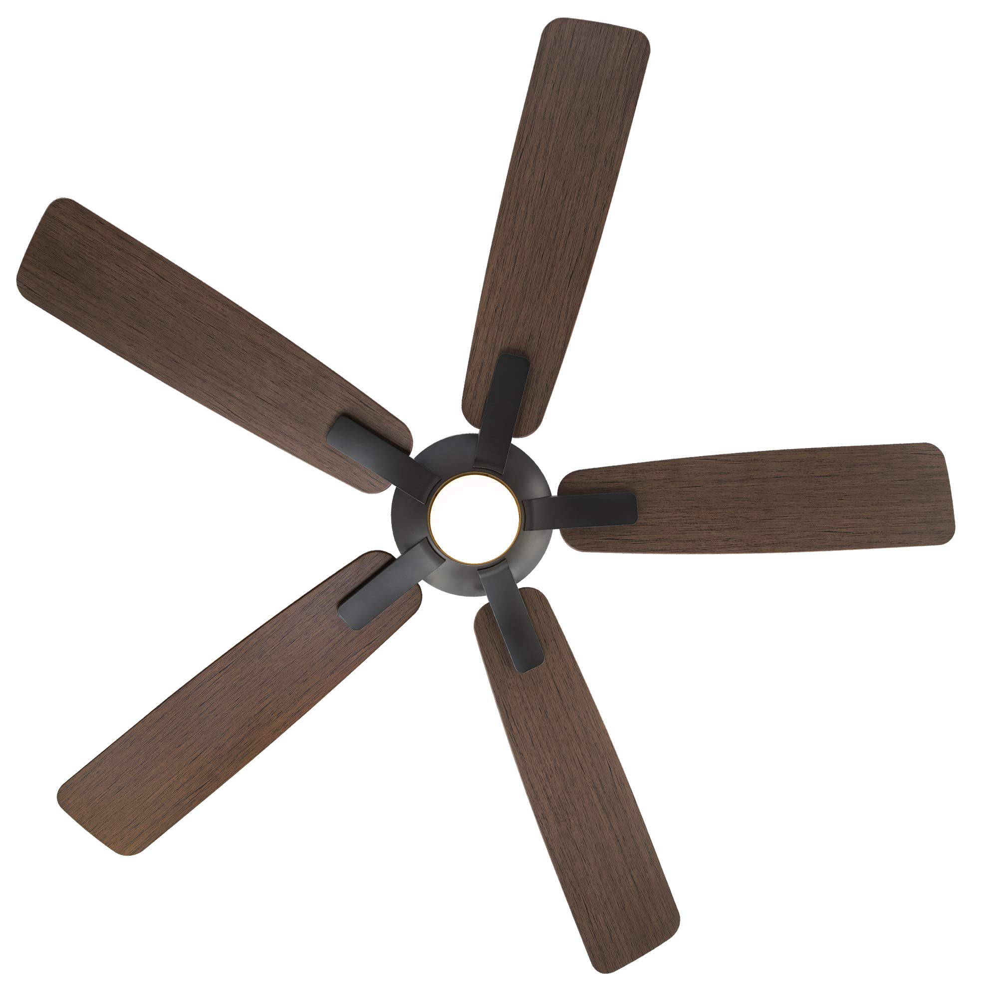 Mykonos Smart Indoor and Outdoor 5-Blade Ceiling Fan 60in Bronze/Dark Walnut with 3500K LED Light Kit and Remote Control works with Alexa, Google Assistant, Samsung Things, and iOS or Android App
