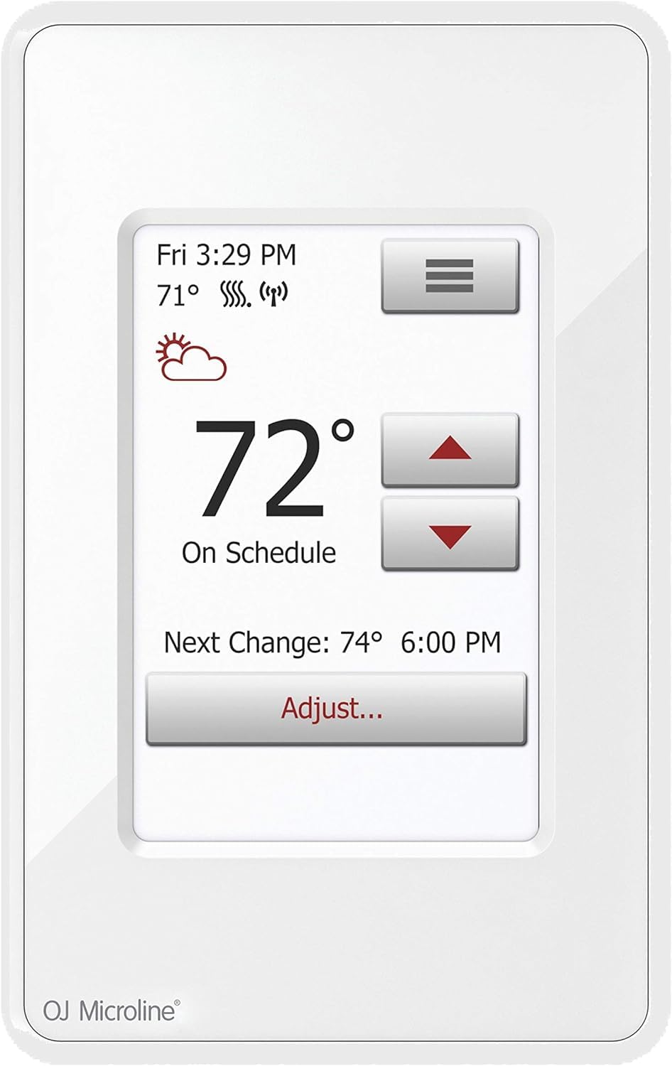 OJ Microline UWG4 Wi-Fi Radiant Floor Heating Wi-Fi Touchscreen Thermostat