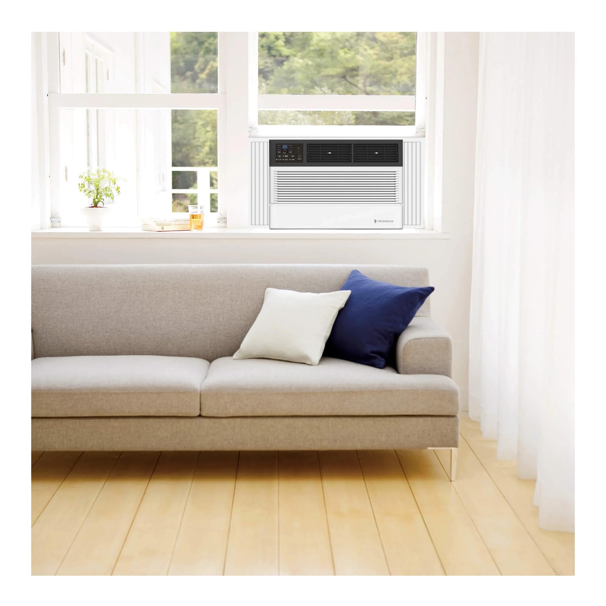 Friedrich CEW12B33A Chill Premier Smart Air Conditioner Window Unit, WiFi Mobile Control, White, Heating & Cooling Capacity (12000 BTU)