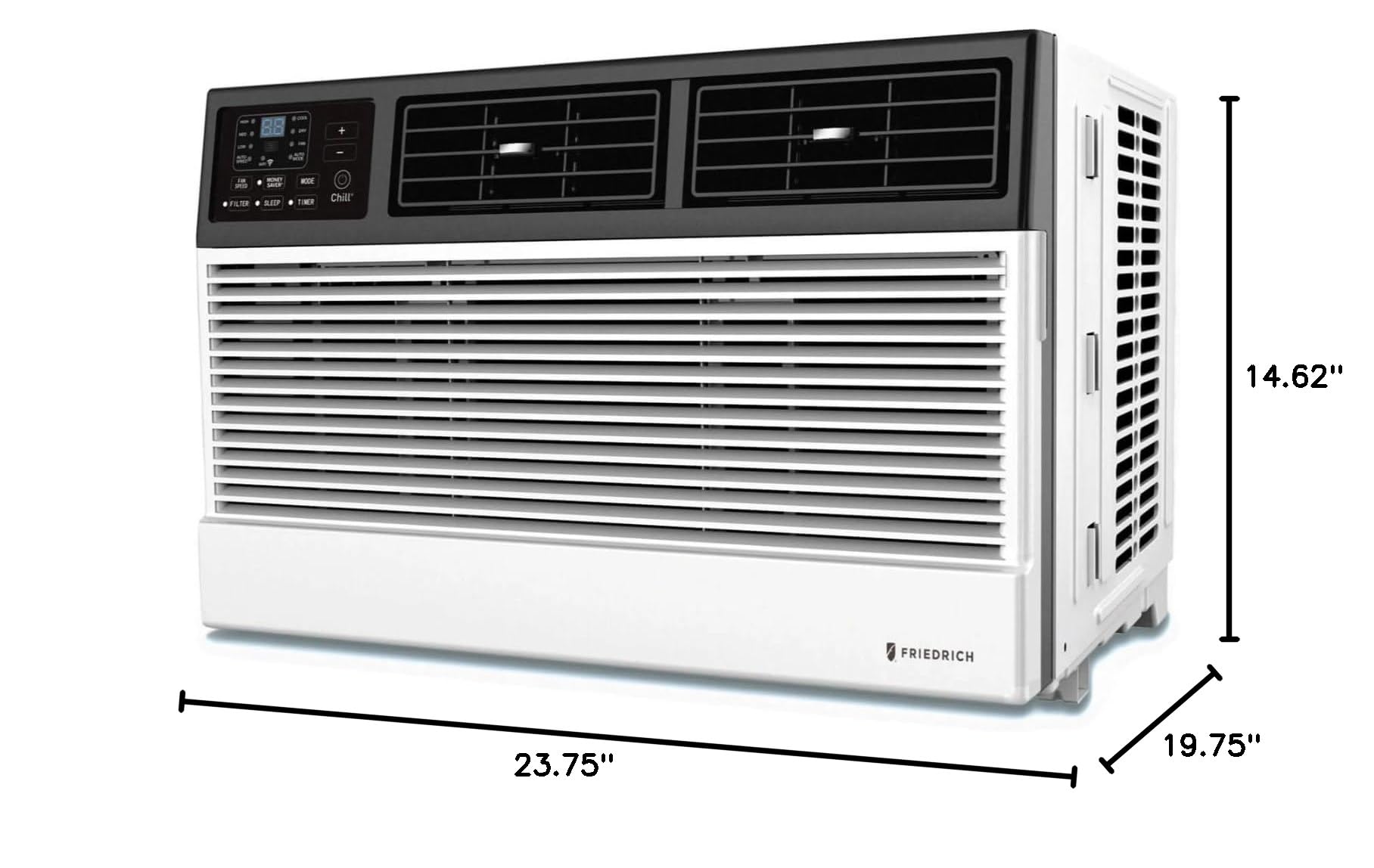 Friedrich CEW12B33A Chill Premier Smart Air Conditioner Window Unit, WiFi Mobile Control, White, Heating & Cooling Capacity (12000 BTU)