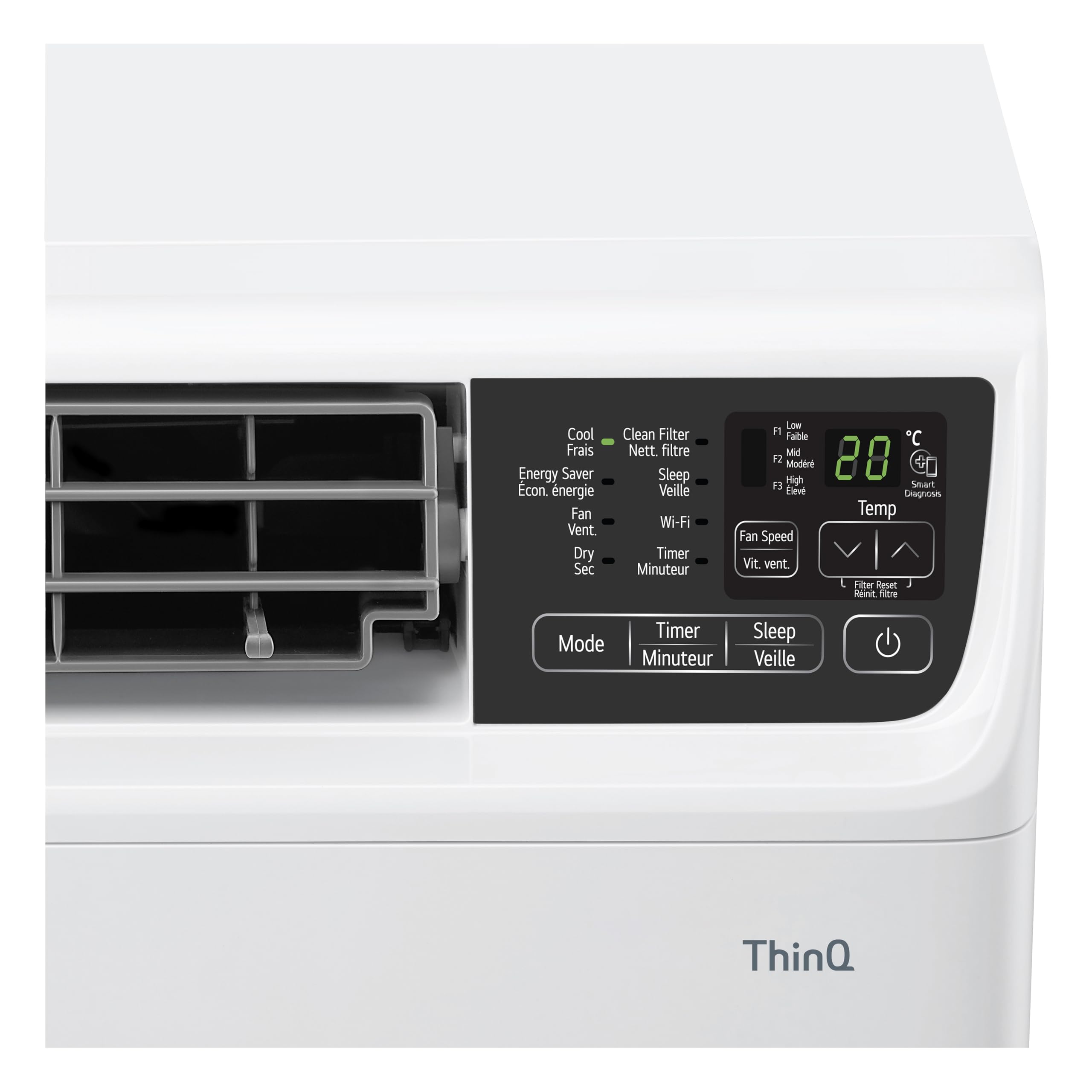 LG 14,000 BTU Dual Inverter Smart Wi-fi Enabled LW1522IVSM Window Air Conditioner, White