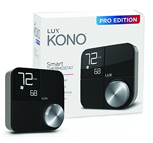 Lux Pro PEKN-S-B1-B04 Kono Smart Pro Edition Wi-Fi Thermostat, 2.8, Black